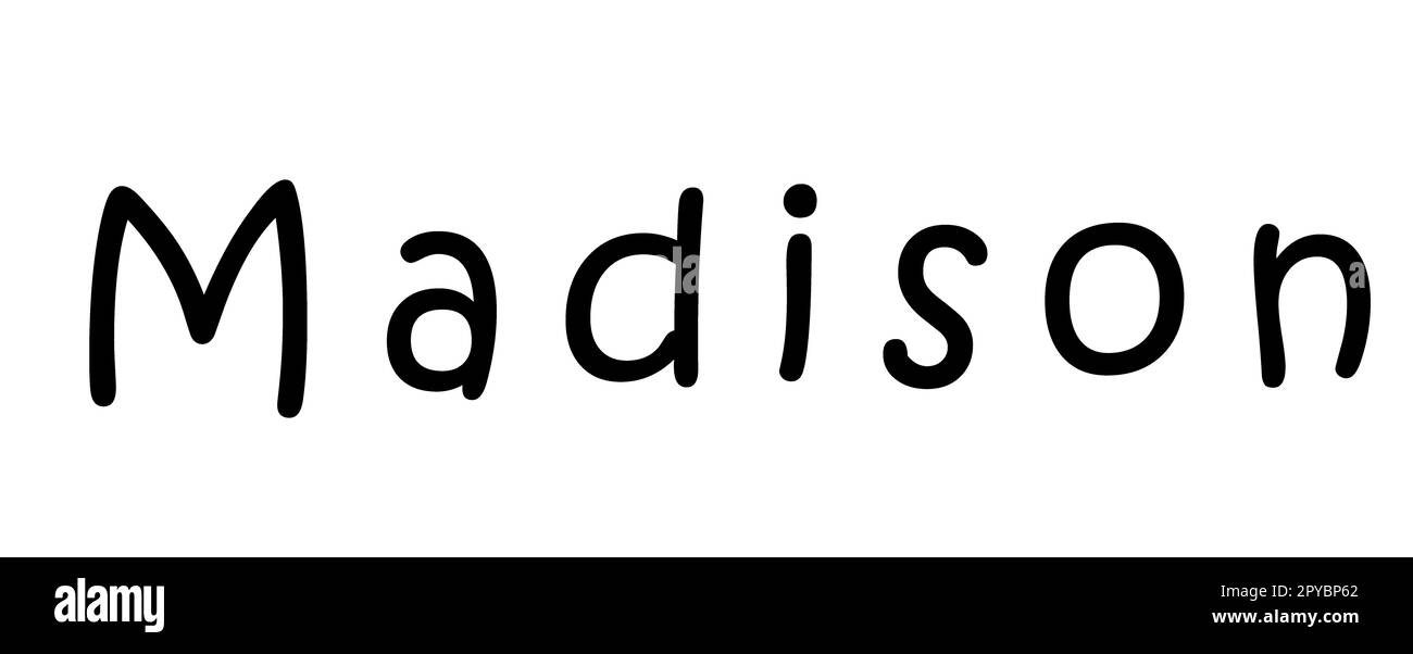 Madison name design Cut Out Stock Images & Pictures - Alamy