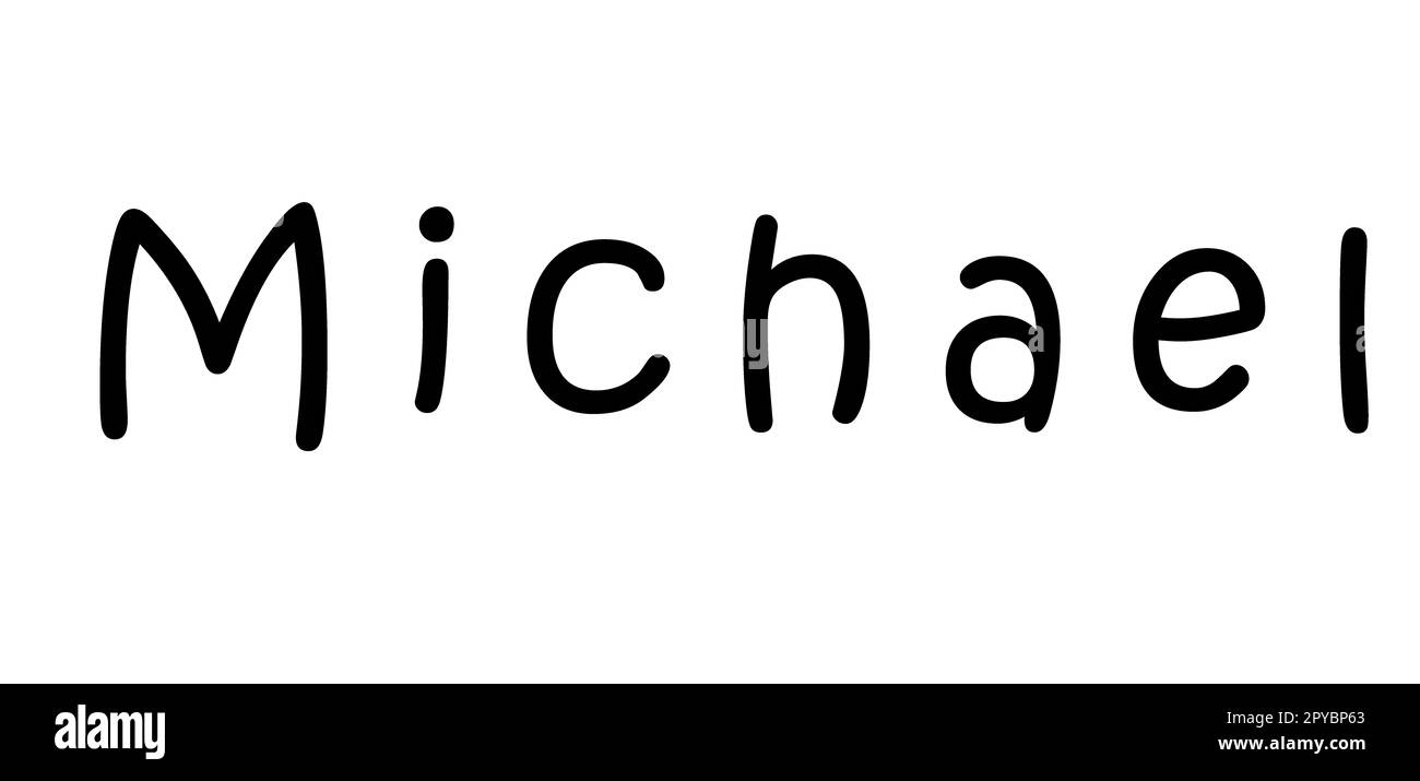 Simple text name design on white Stock Photo - Alamy