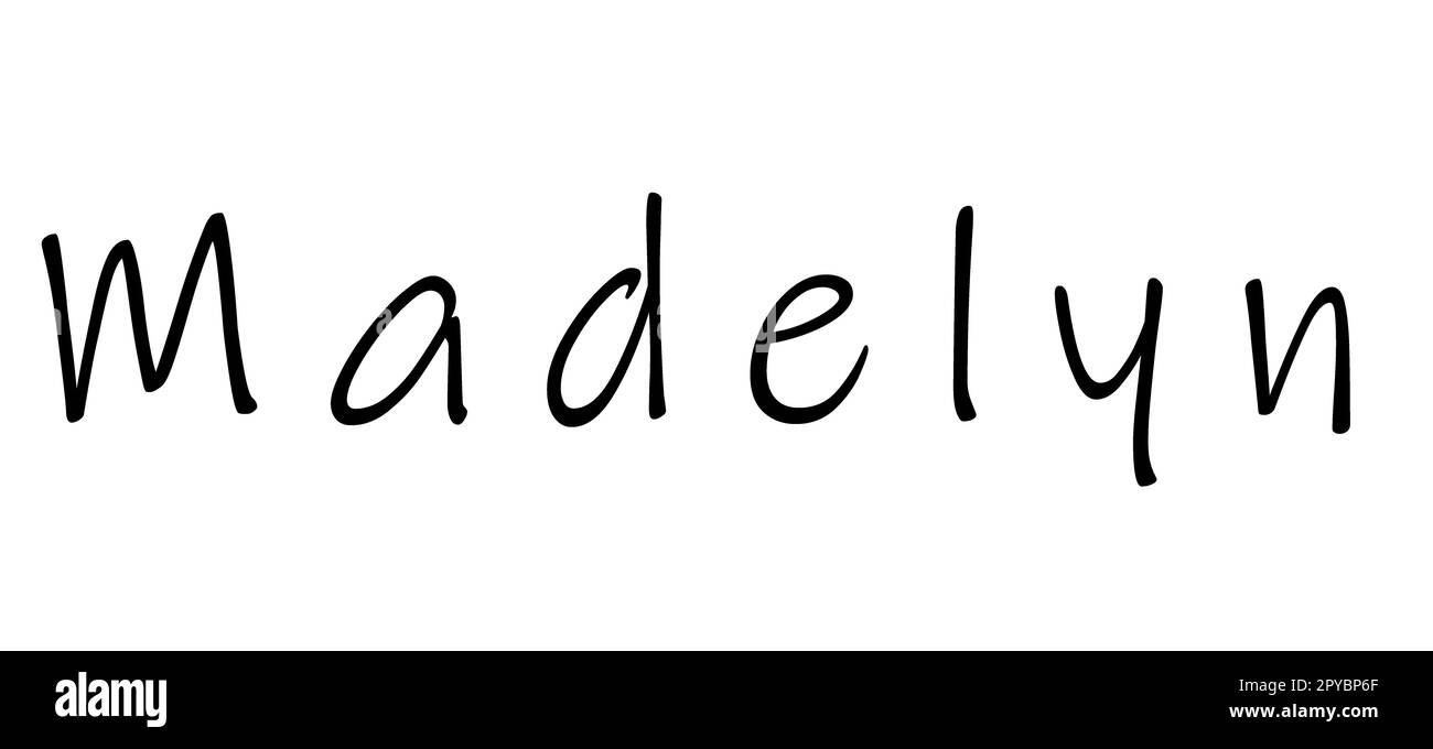 Simple text name design on white Stock Photo - Alamy