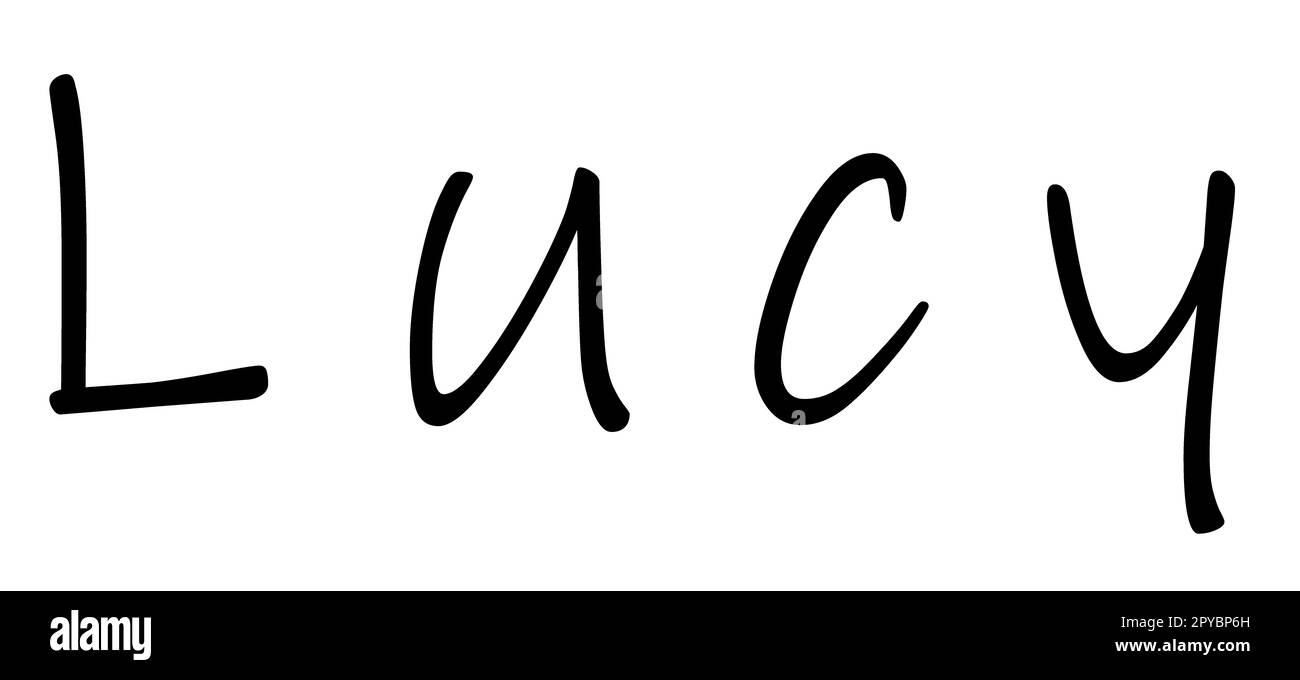 Simple text name design on white Stock Photo - Alamy