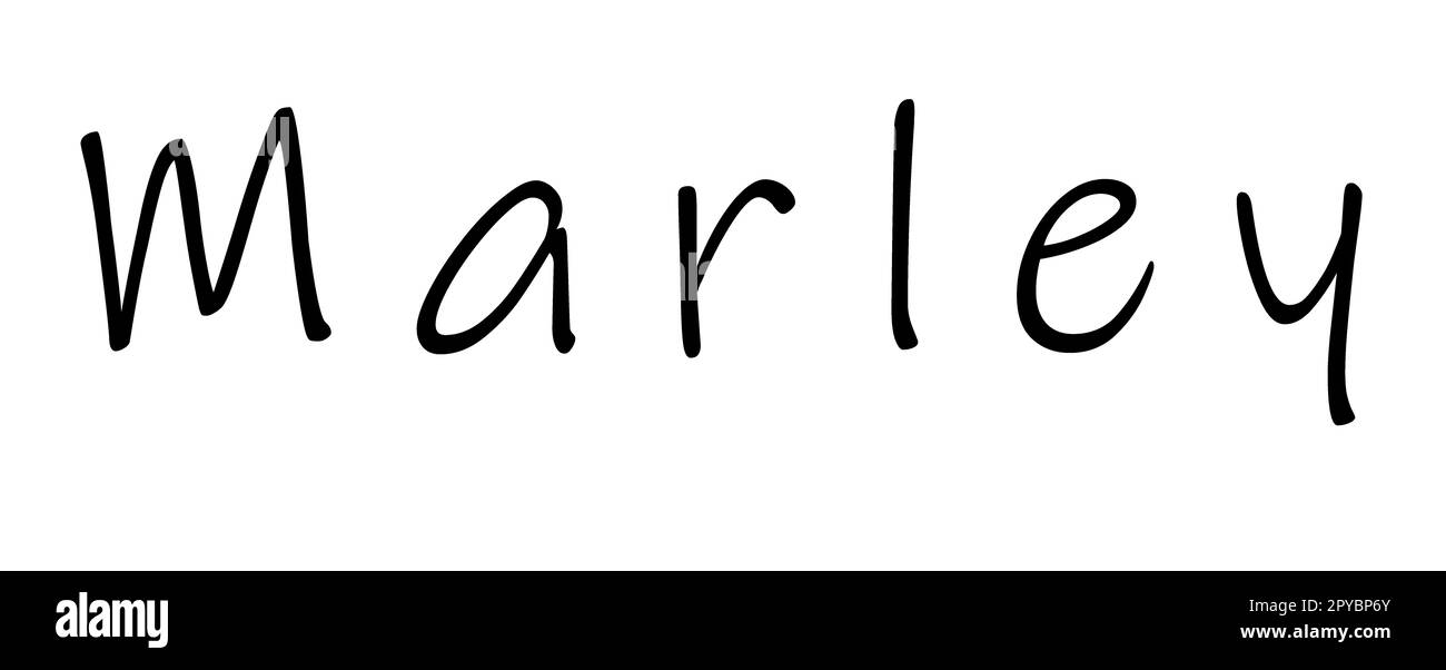 Simple text name design on white Stock Photo - Alamy