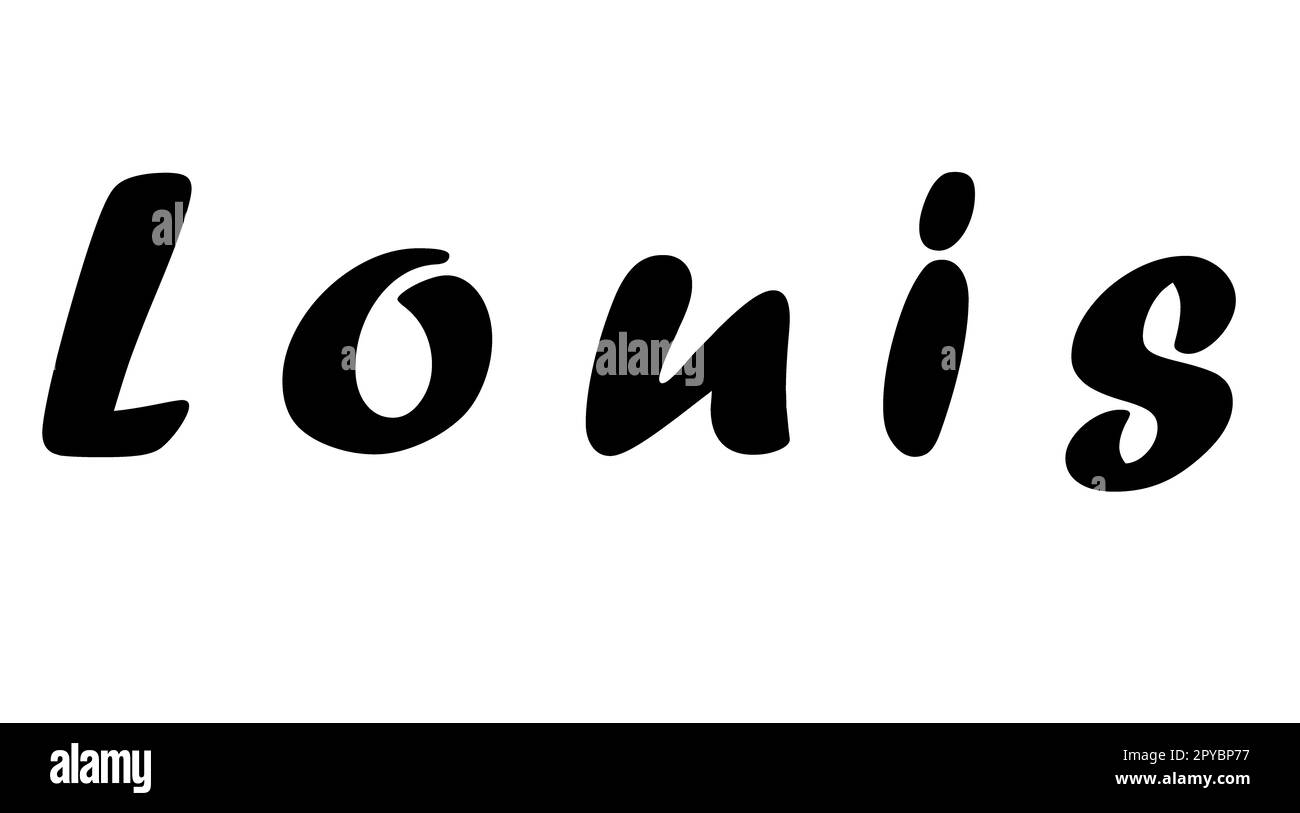 Simple text name design on white Stock Photo - Alamy