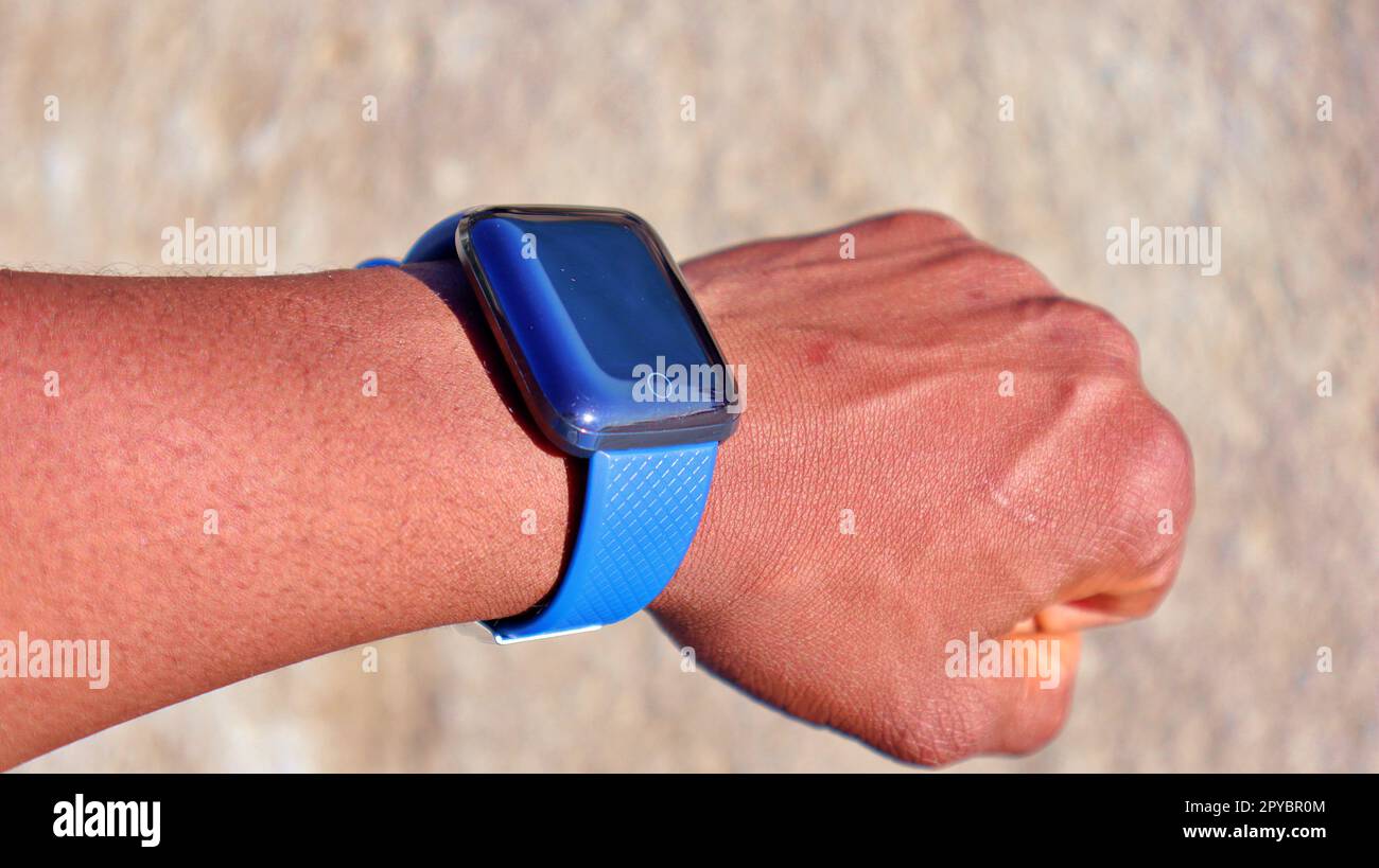 African american wearing smart watch hi-res stock photography and ...