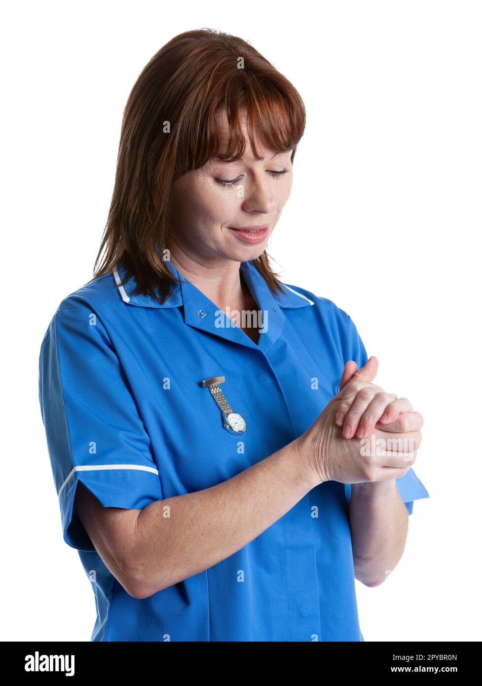 Health Professionals: Clean Hands. A uniformed medical nurse ...