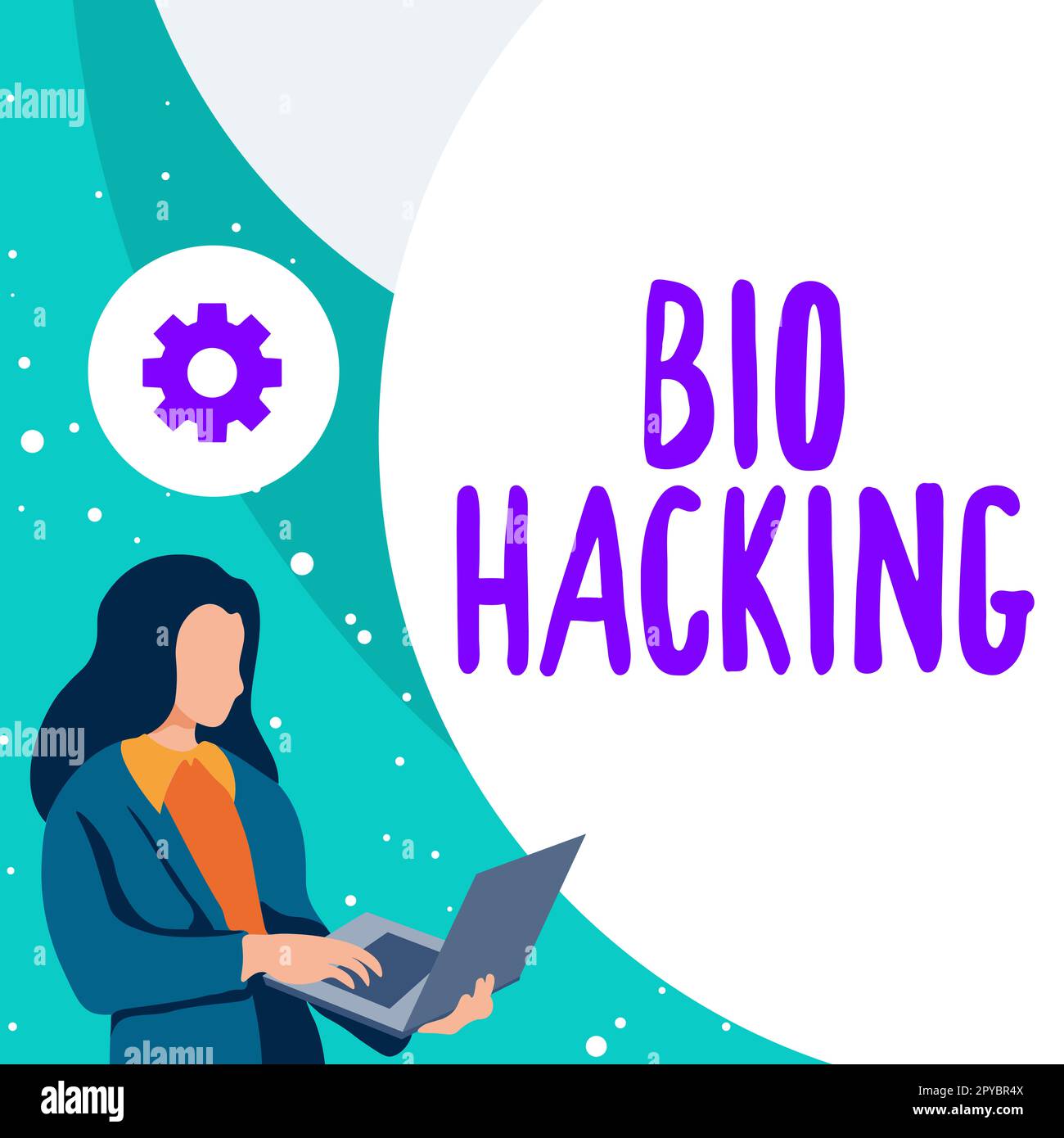 Text caption presenting Bio Hacking. Internet Concept exploiting ...