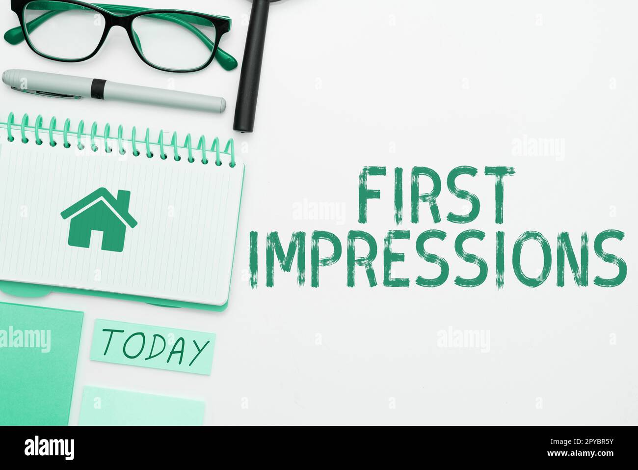 Text sign showing First Impressions. Business overview What a person ...