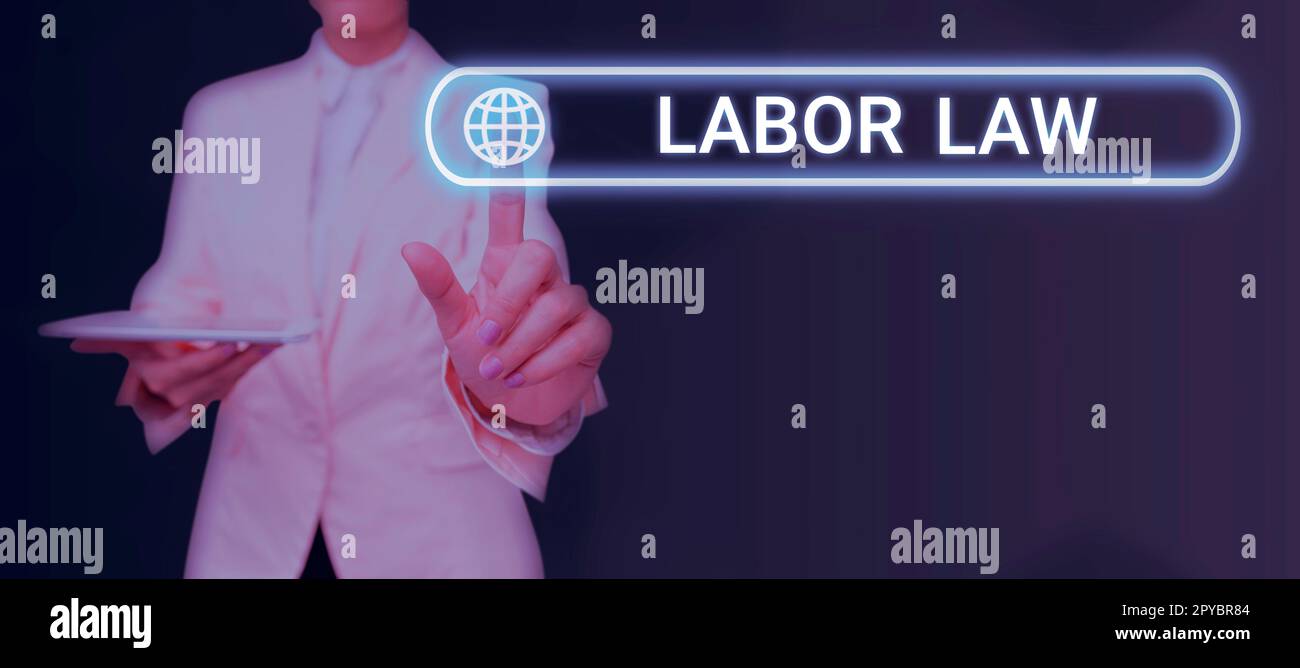 Conceptual display Labor Law. Conceptual photo rules relating to rights ...