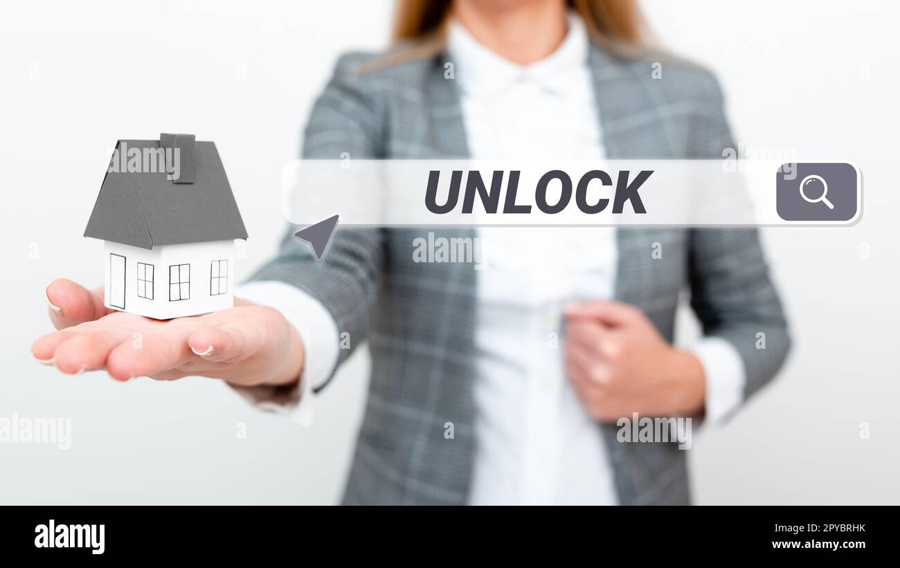 Handwriting Text Unlock Business Idea Use Password Or Other