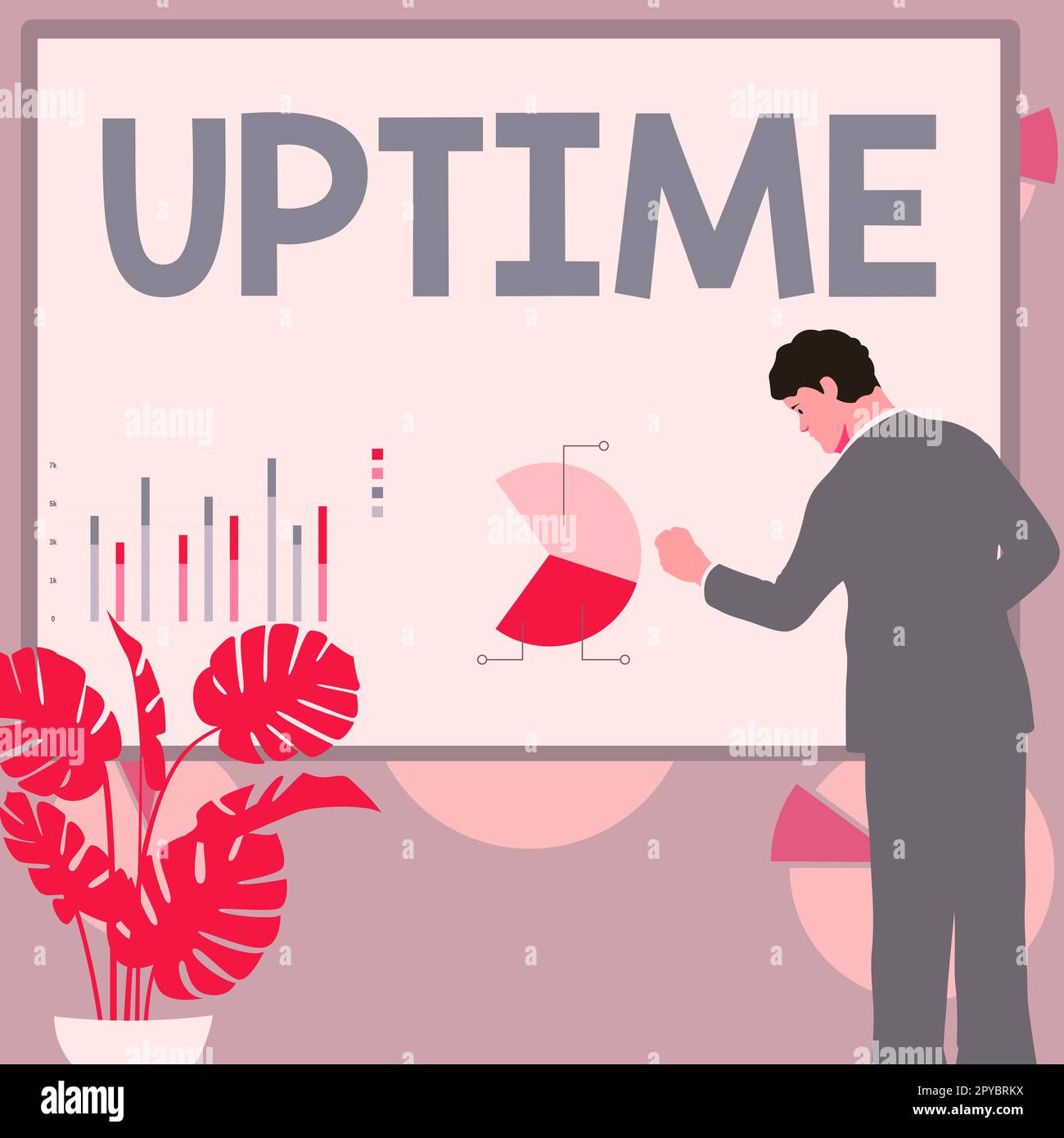 Sign displaying Uptime. Business showcase time during which machine ...