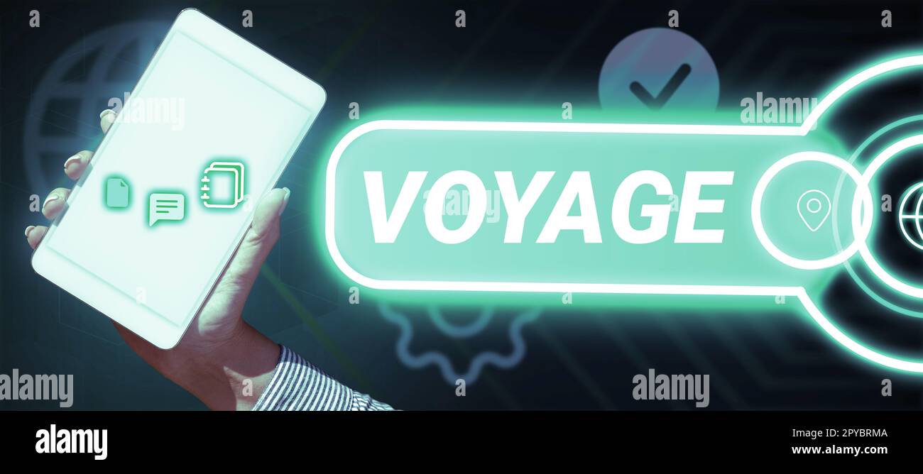 Conceptual caption Voyage. Business overview Long journey involving ...