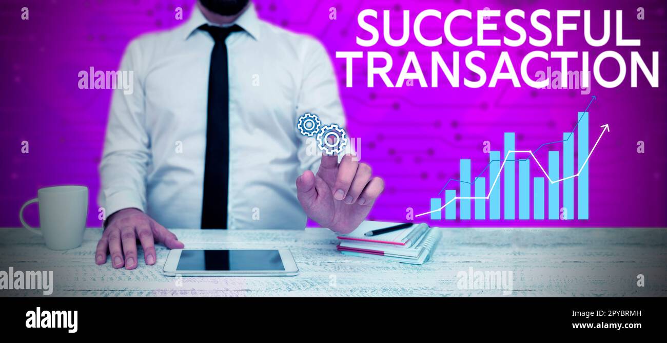 Inspiration showing sign Successful Transaction. Word Written on ...
