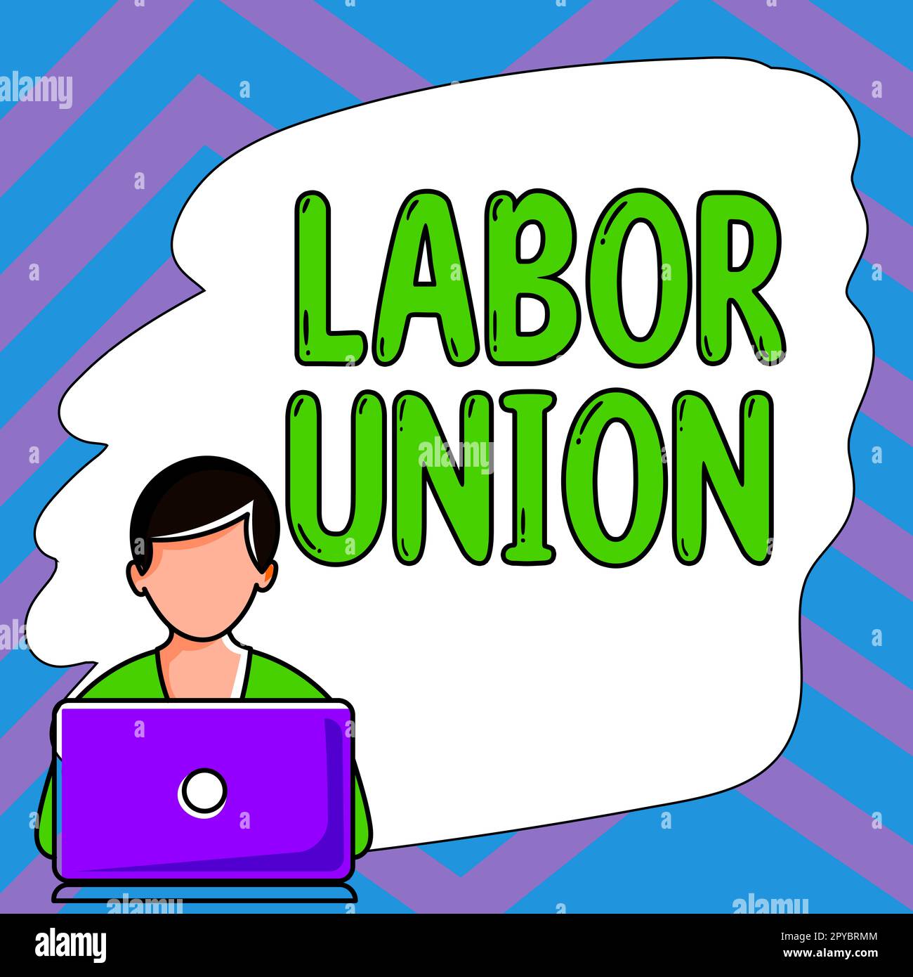 Text sign showing Labor Union. Concept meaning rules relating to rights ...