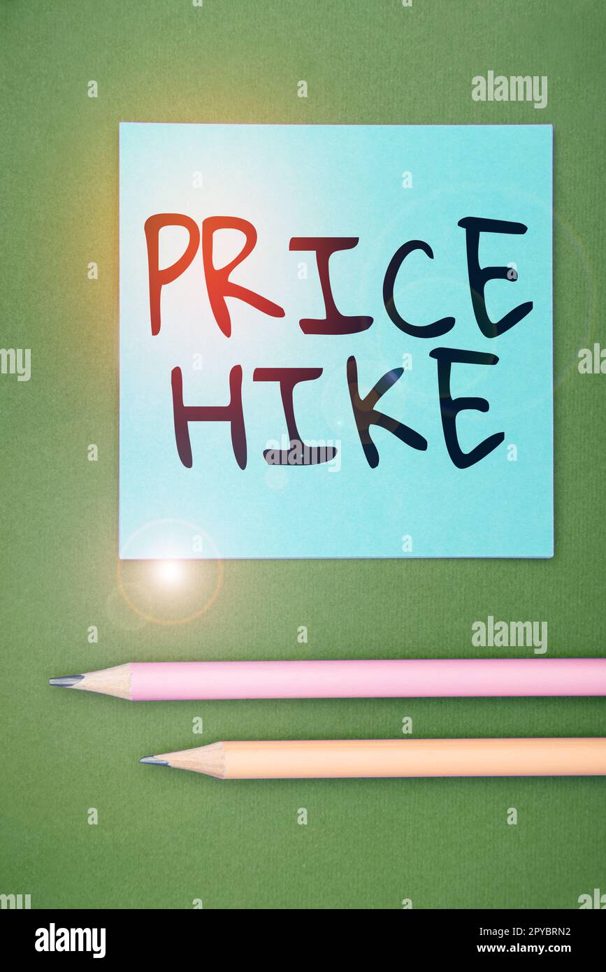 Inspiration showing sign Price Hike. Conceptual photo sum of values ...