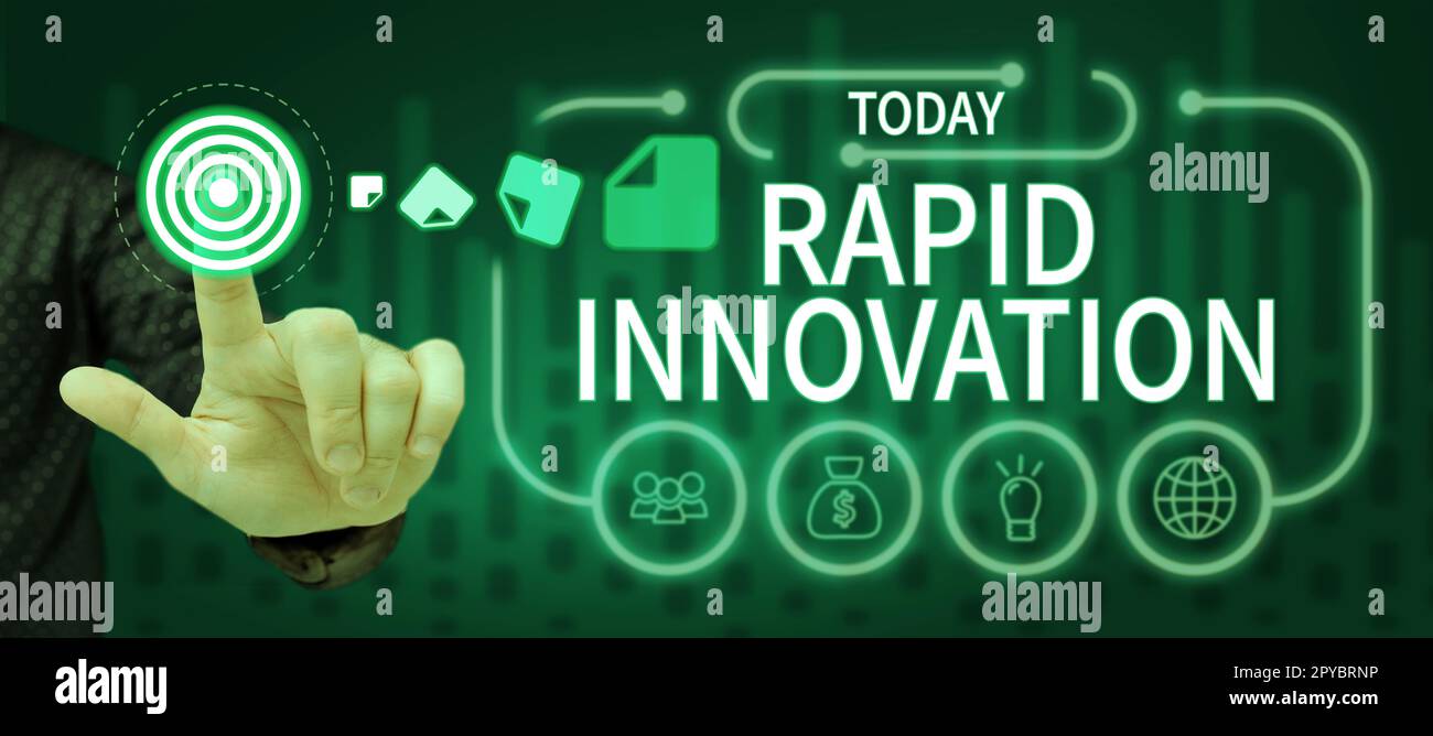 Text caption presenting Rapid Innovation. Internet Concept ... Text caption presenting Rapid Innovation. Internet Concept ...