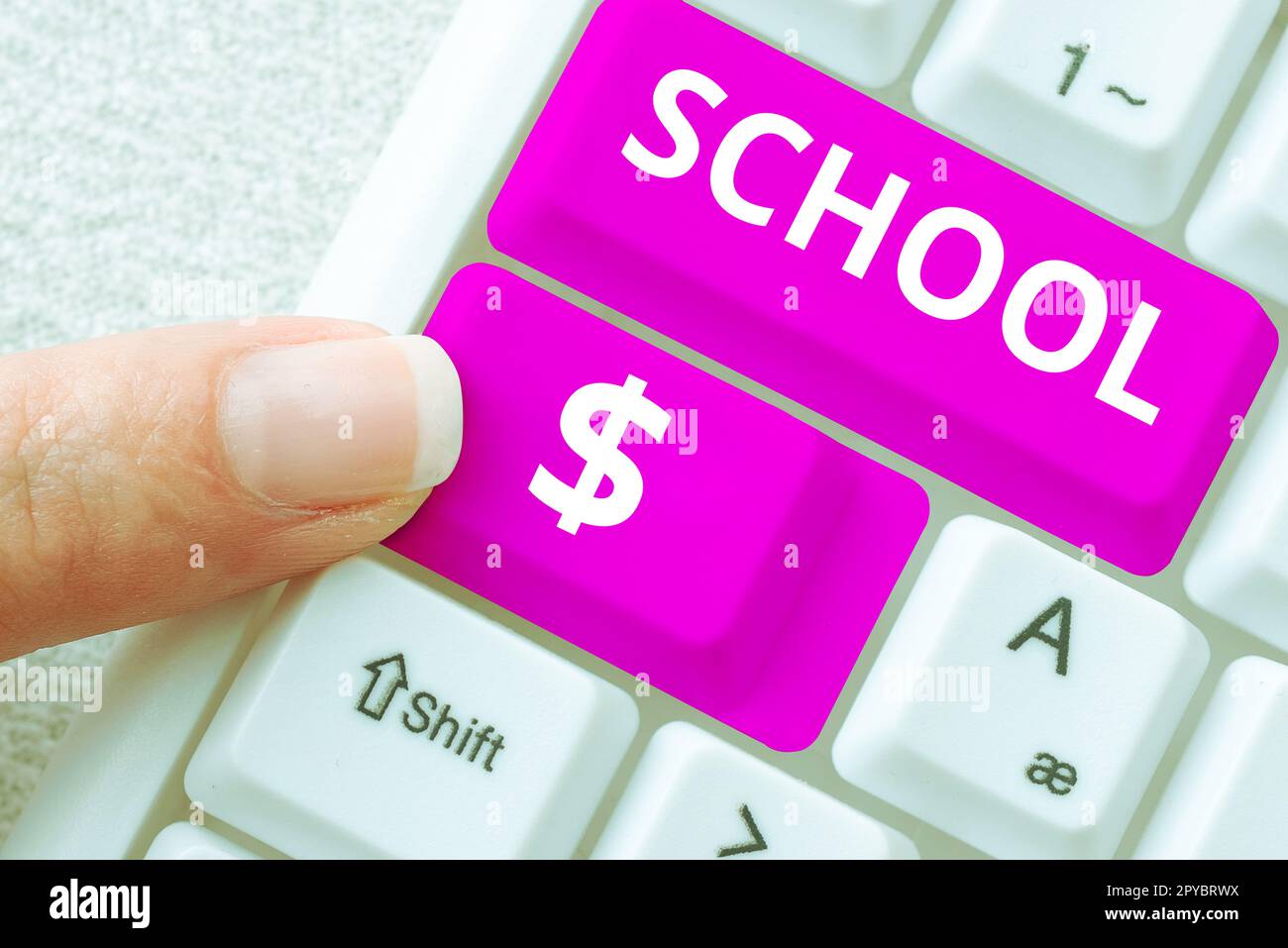 Sign displaying School. Business approach any institution which instruction is given in ...