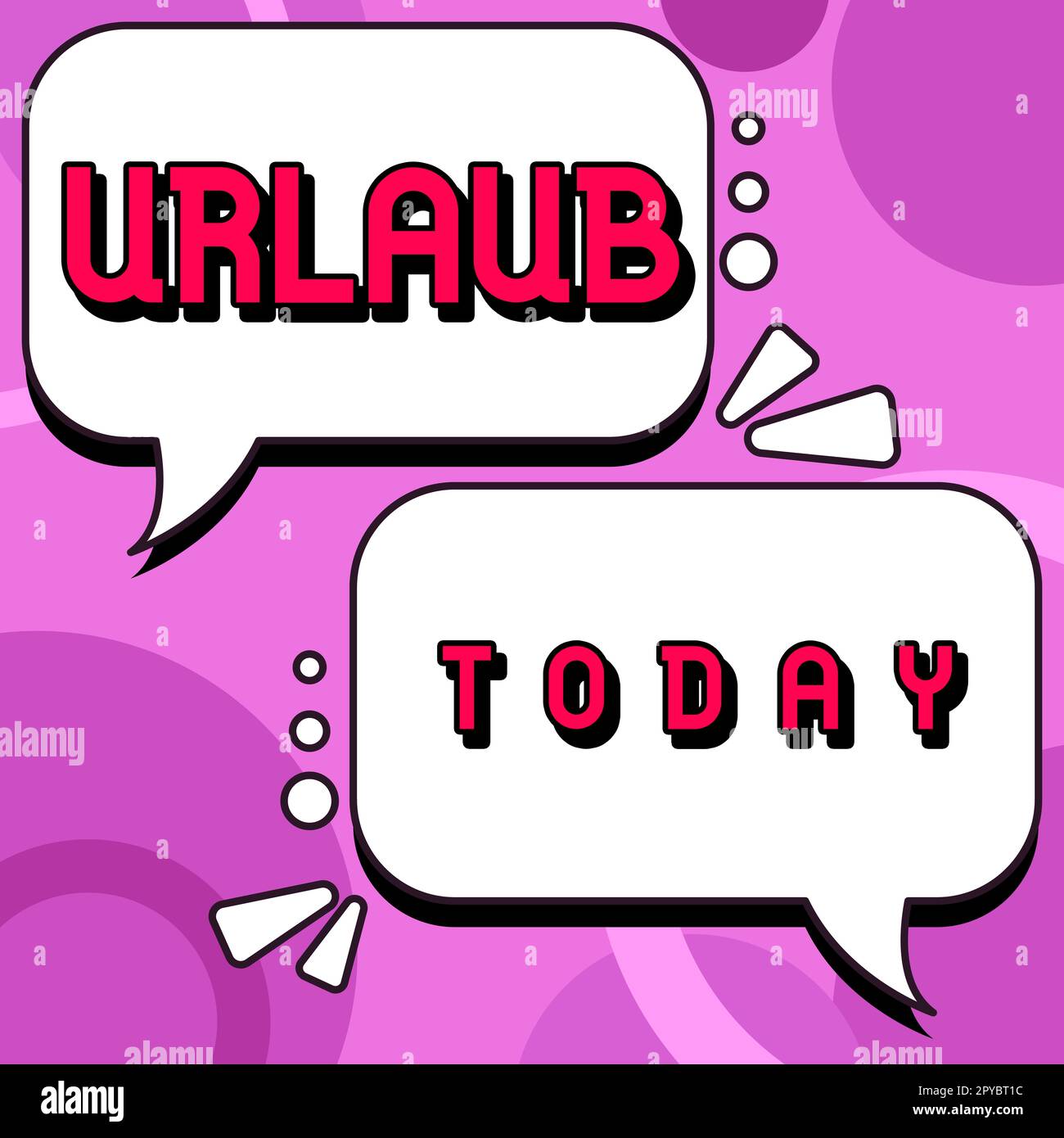 Handwriting text Urlaub. Word Written on Leave of absence from work ...