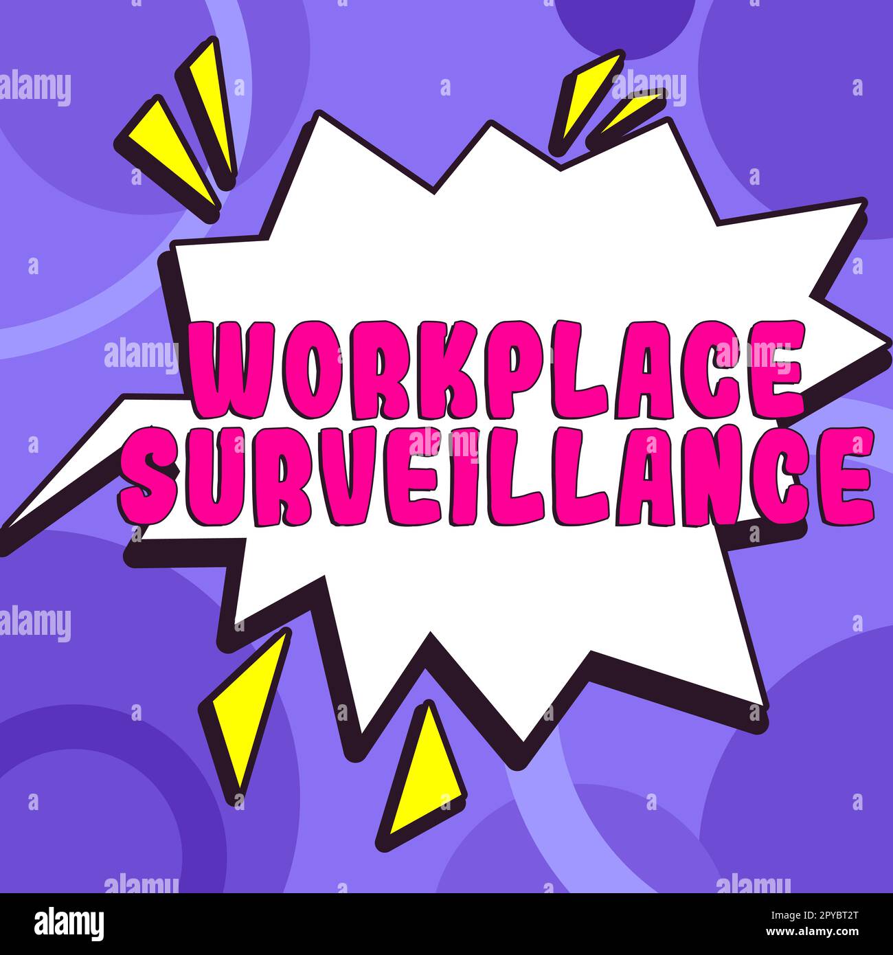Text sign showing Workplace Surveillance. Business idea protection of ...