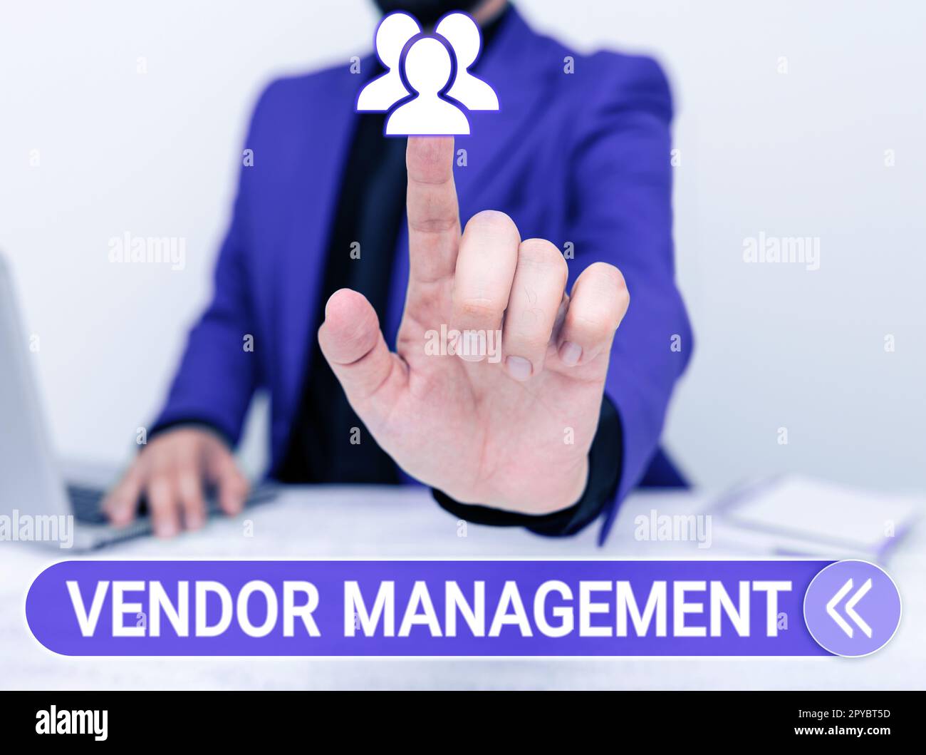 Hand writing sign Vendor Management. Business overview activities ...