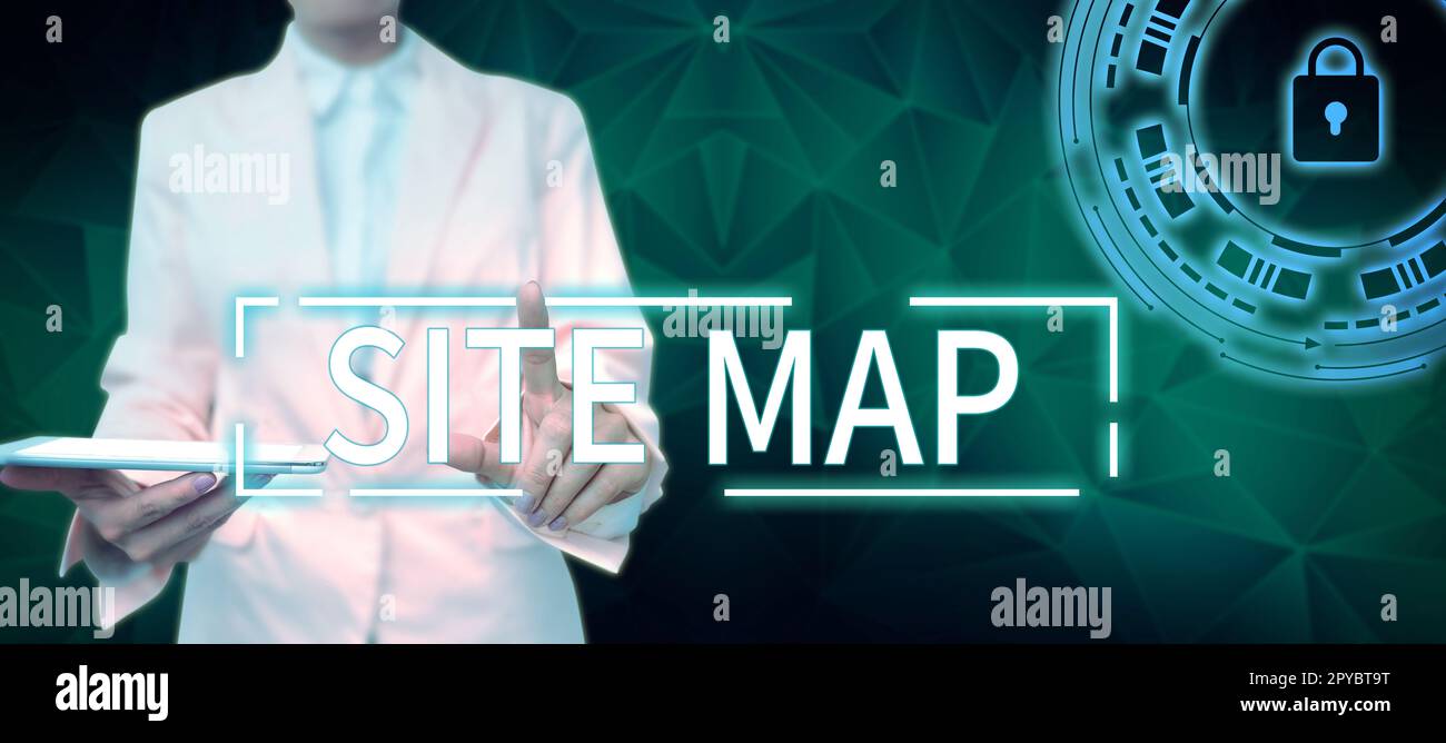 Writing displaying text Site Map. Conceptual photo designed to help ...