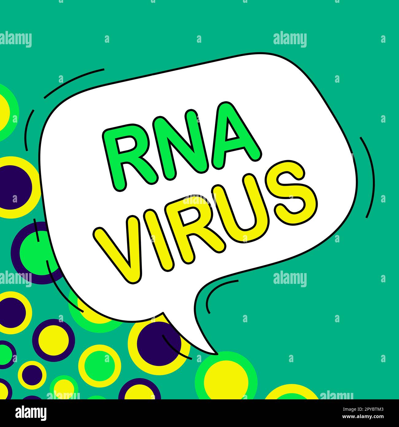 Text caption presenting Rna Virus. Internet Concept a virus genetic ...