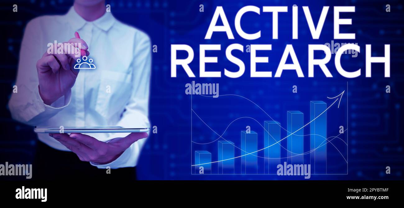 Conceptual caption Active Research. Conceptual photo Simultaneous ...