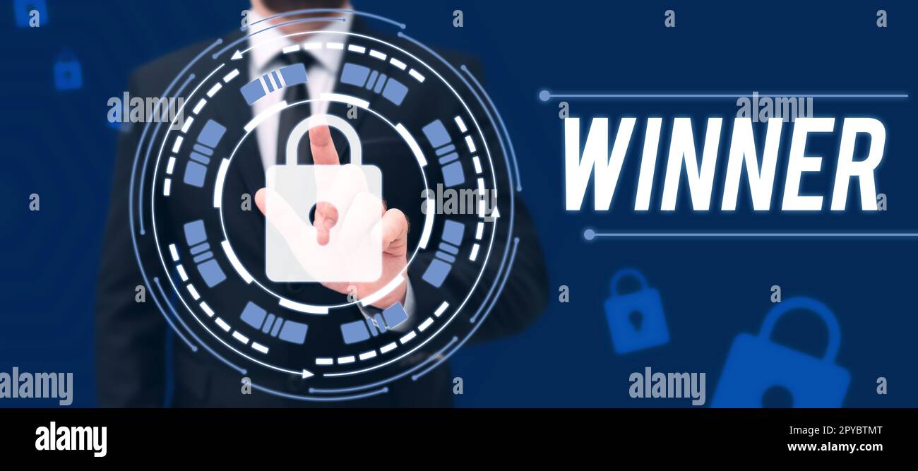 Handwriting text Winner. Word Written on Winning as 1st place or the ...