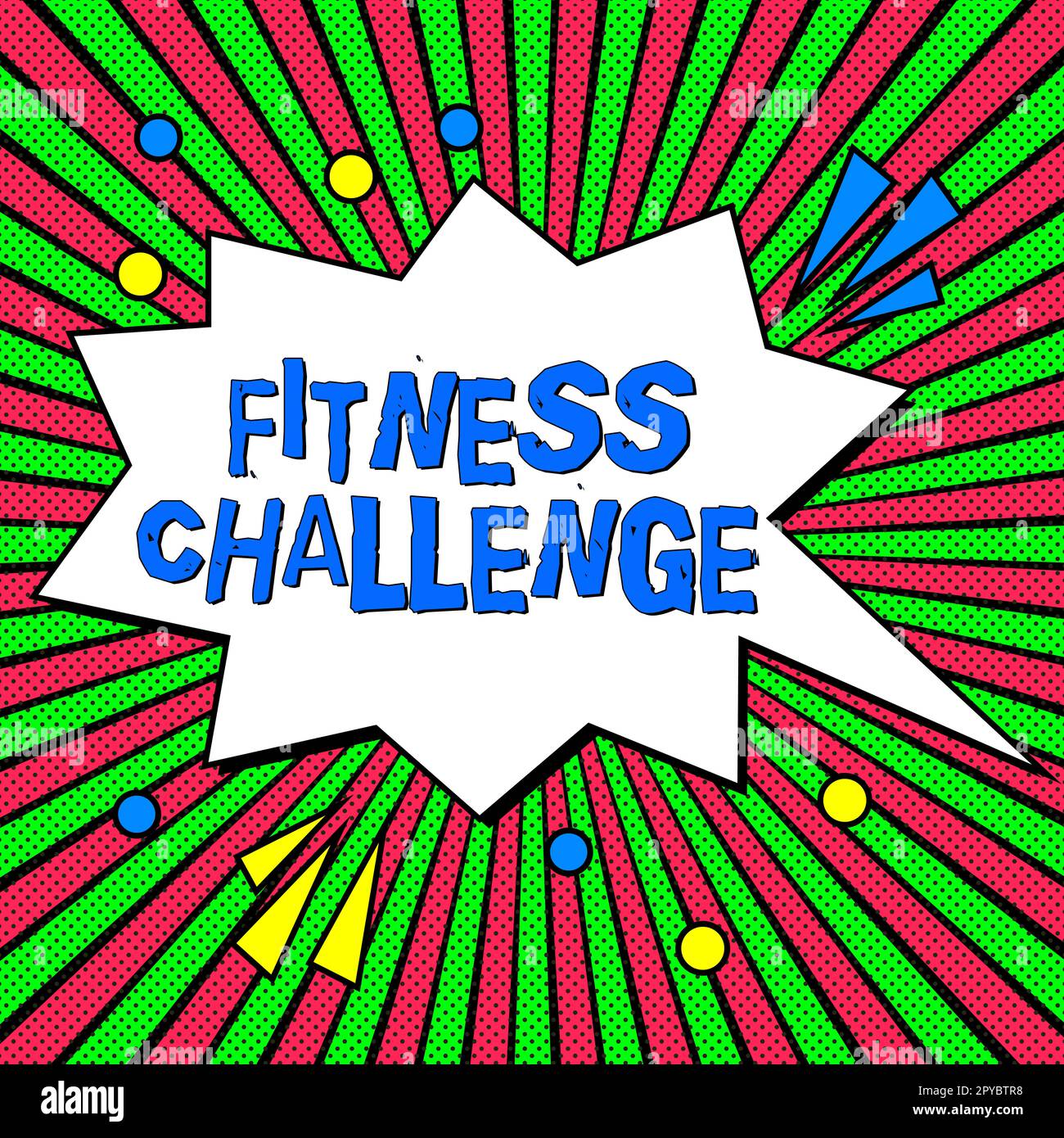 Text caption presenting Fitness Challenge. Internet Concept condition ...