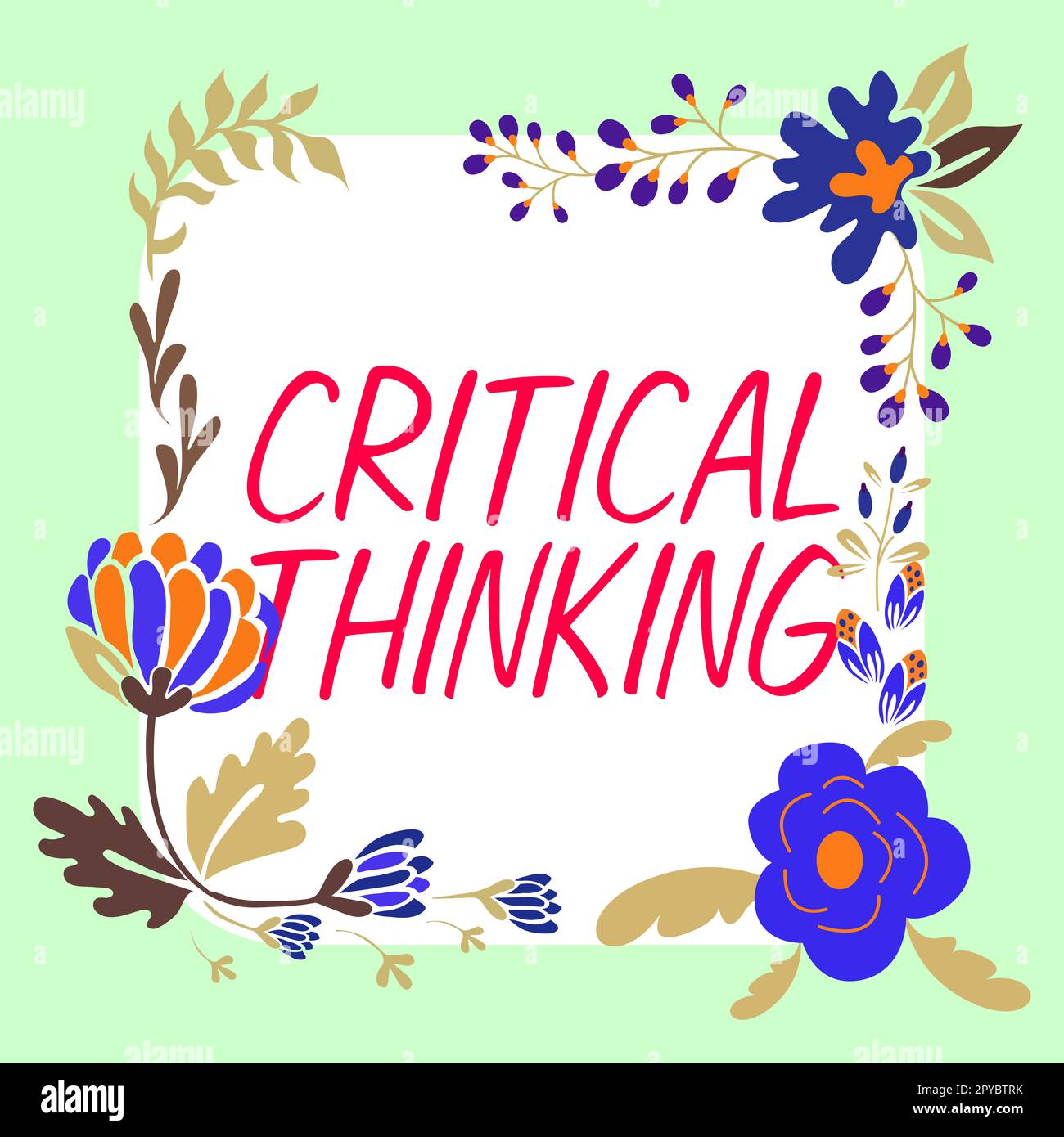 Sign Displaying Critical Thinking Word Written On Sequence Of Stages