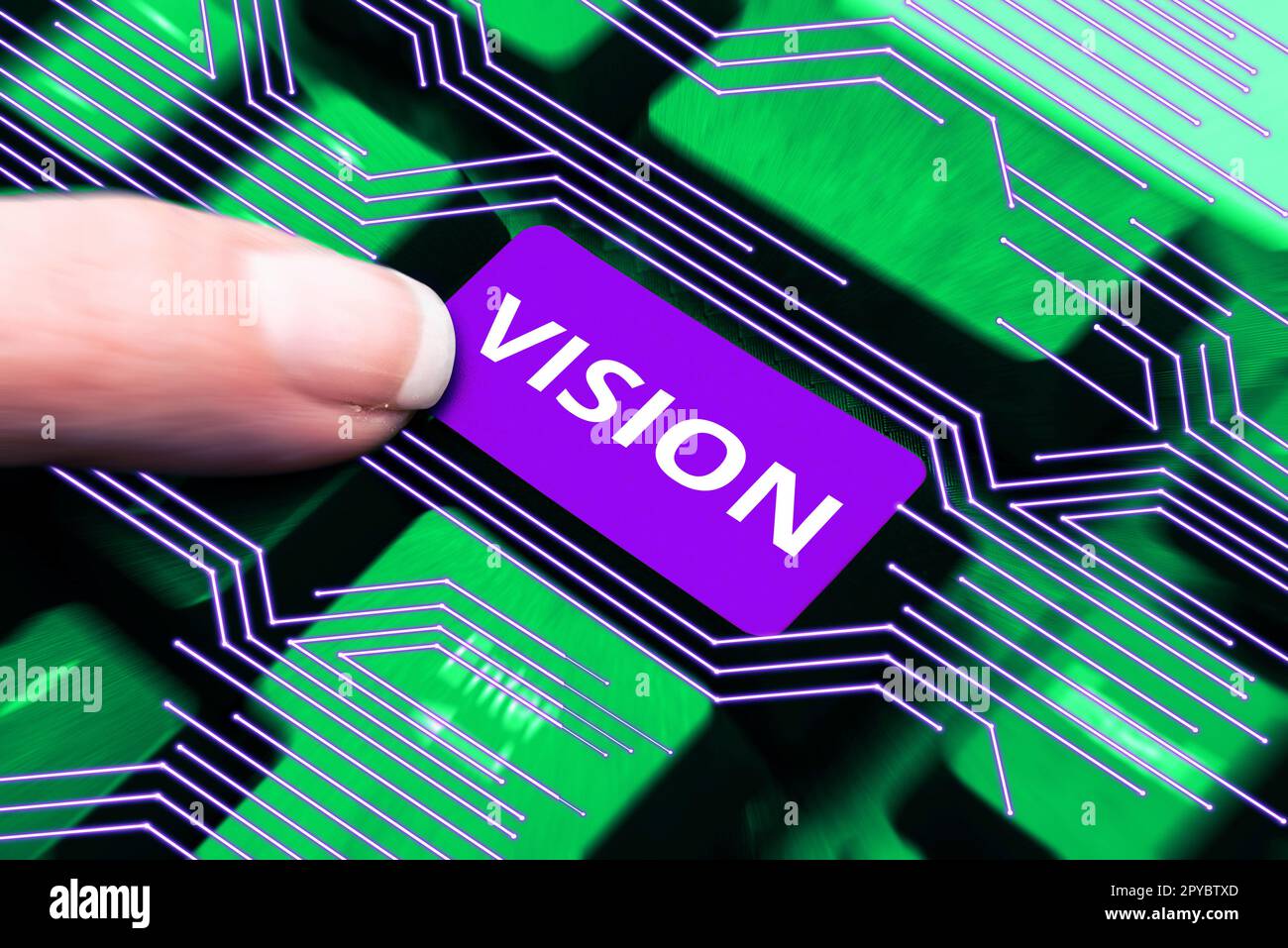 Hand writing sign Vision. Word Written on Being able to see Objective ...