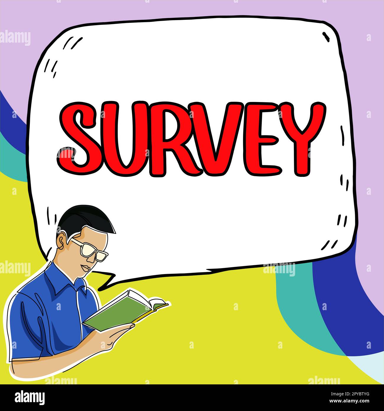 Text showing inspiration Survey. Conceptual photo look closely at or ...