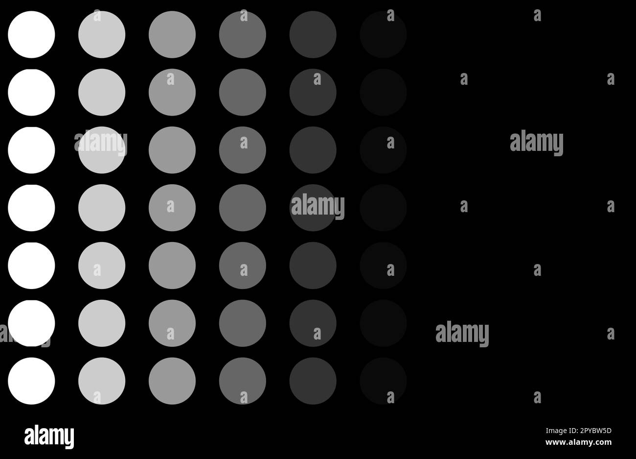 Gradient white grey dots background on black background Stock Photo - Alamy