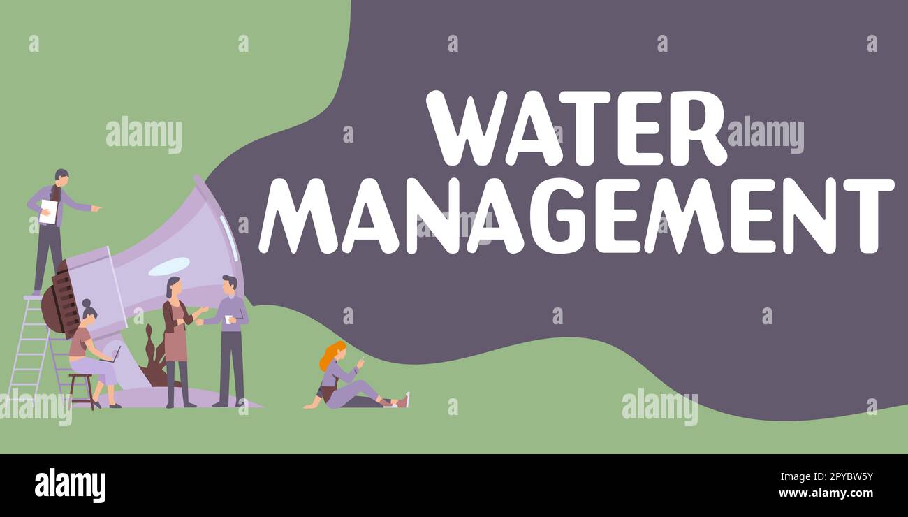 Text showing inspiration Water Management. Word Written on optimum use ...