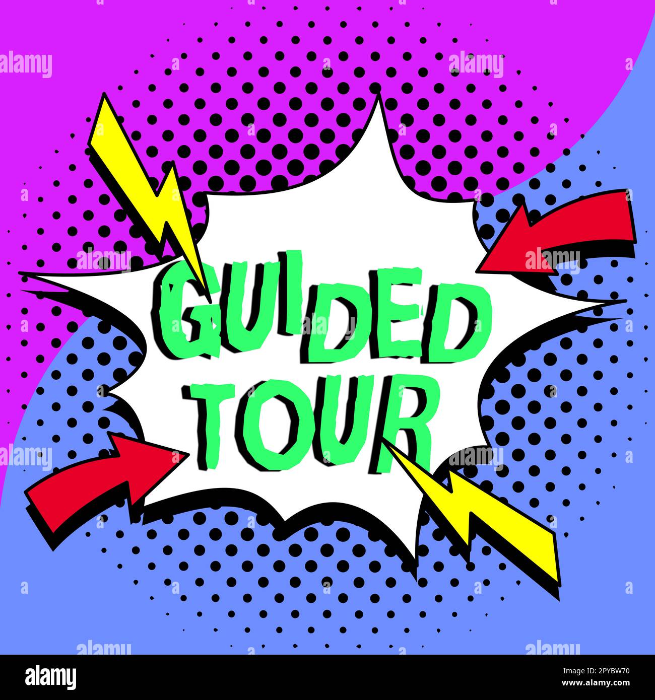 Writing displaying text Guided Tour. Concept meaning advice or ...