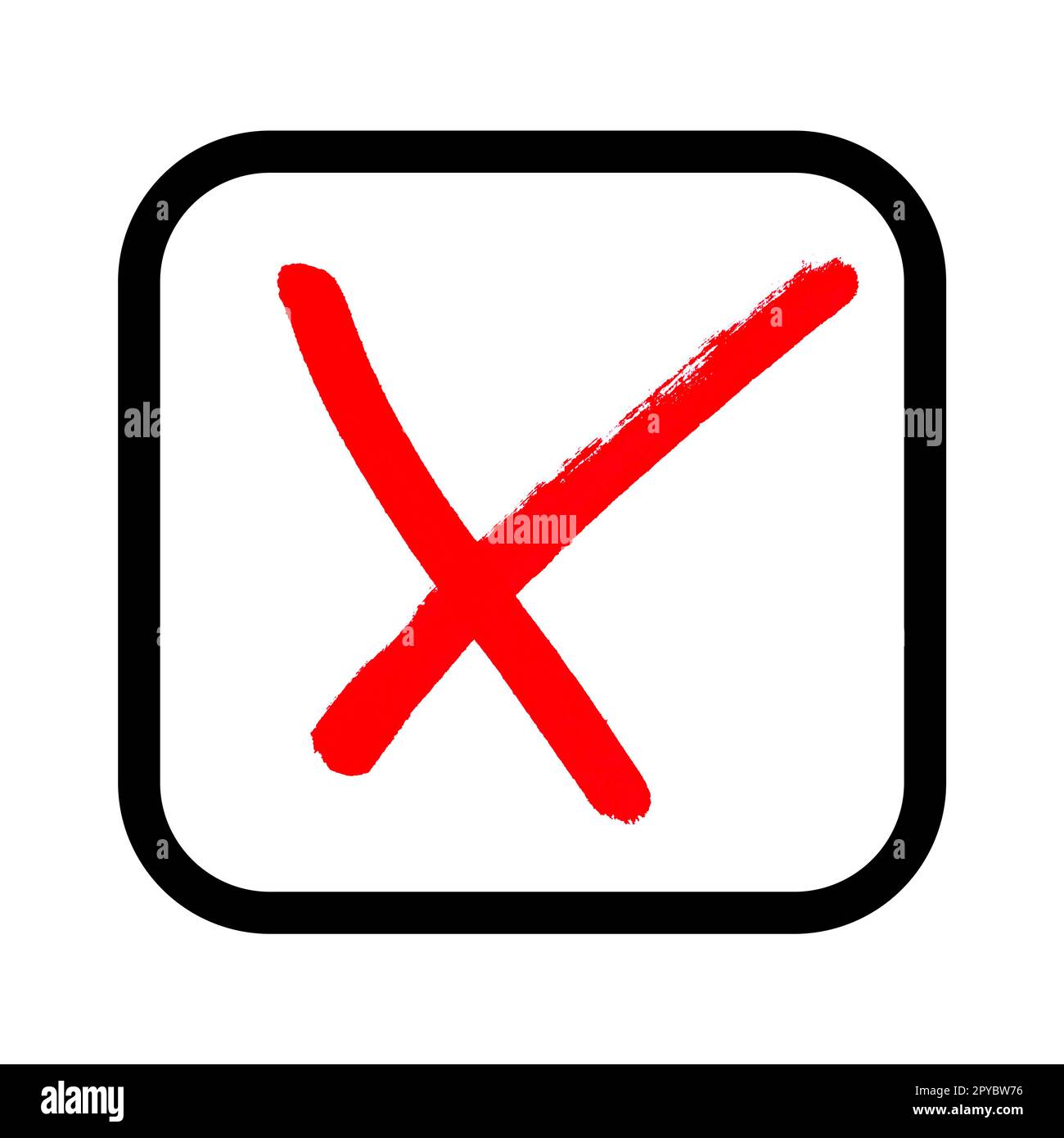 Red x in checkbox - Painted voting icon Stock Photo - Alamy Red x in checkbox - Painted voting icon Stock Photo - Alamy