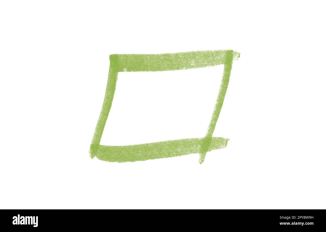 Dirty hand painted rectangle frame made with pencil green Stock Photo ...