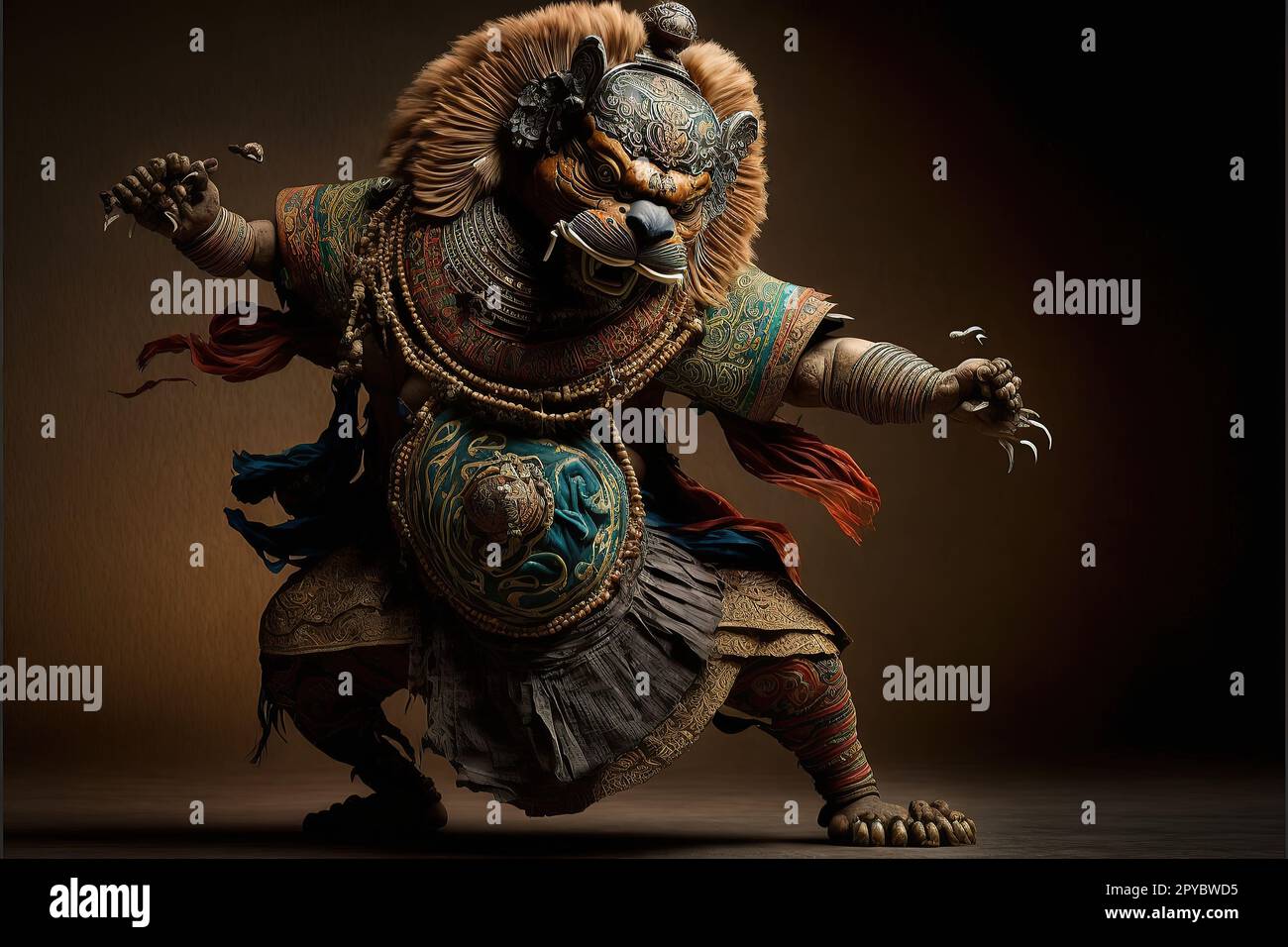 Traditional dancing lion hi-res stock photography and images - Alamy