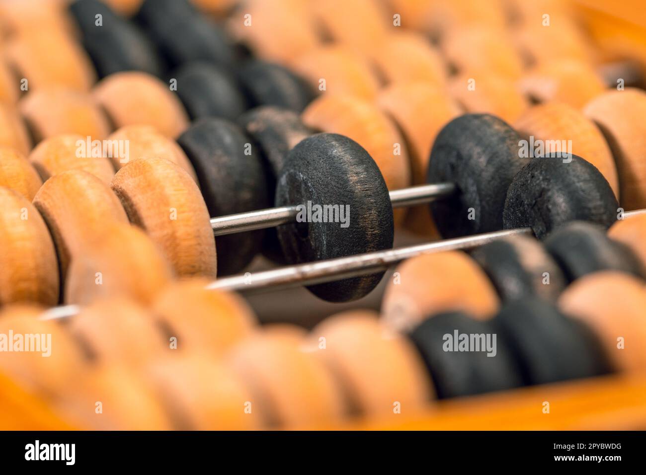 Close-up macro photo of vintage abacus for calculation Stock Photo - Alamy