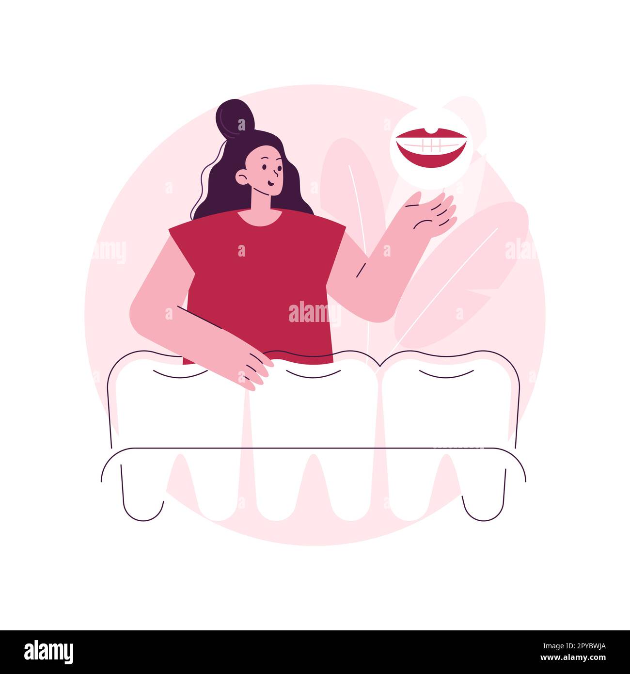 Teeth wear silicone trainer abstract concept vector illustration ...