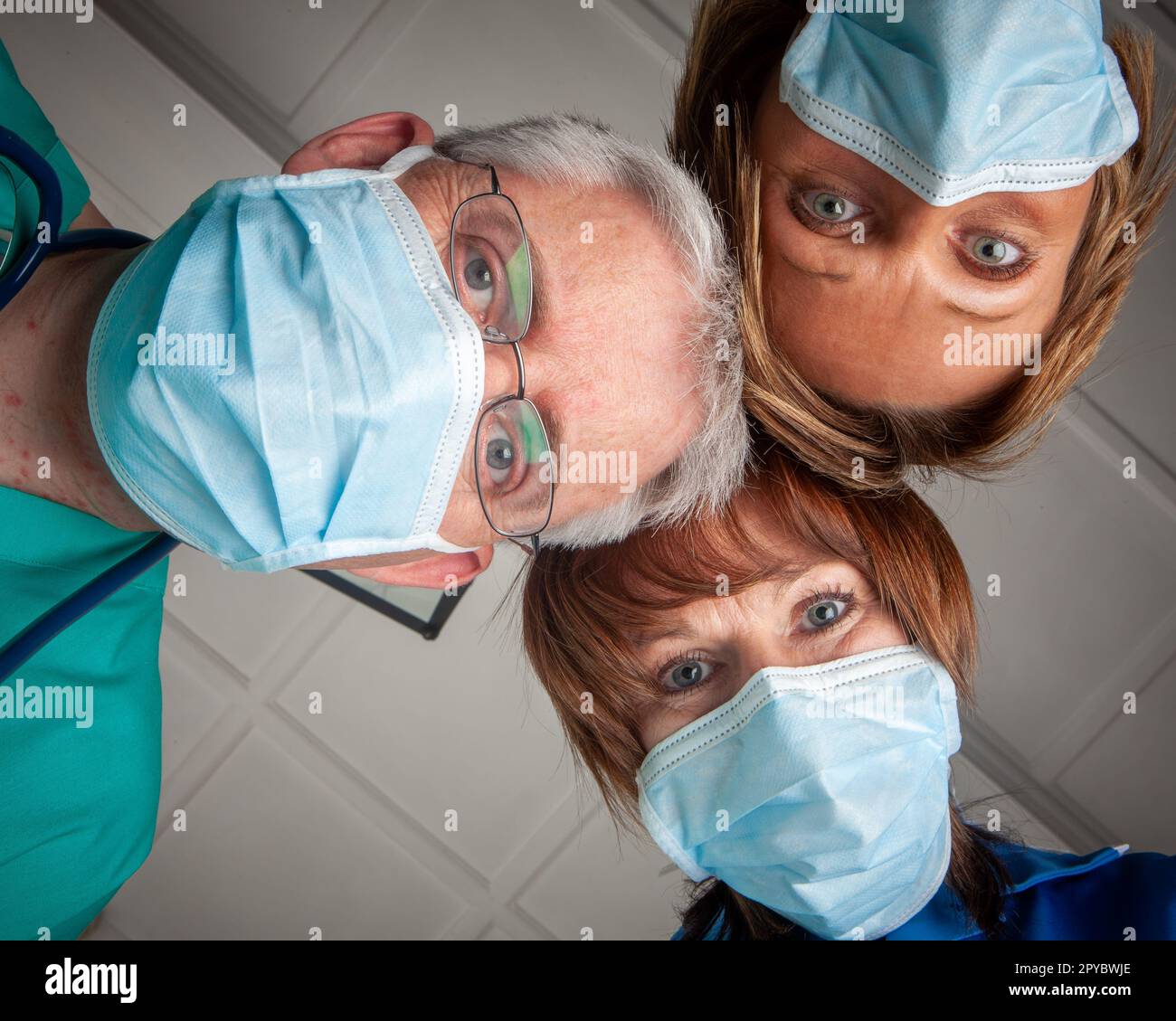 Health Professionals: Under Medical Observation. A concerned uniformed ...