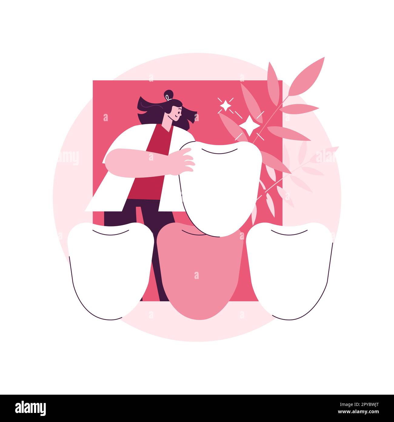 Dental veneers abstract concept vector illustration. Veneer placement ...