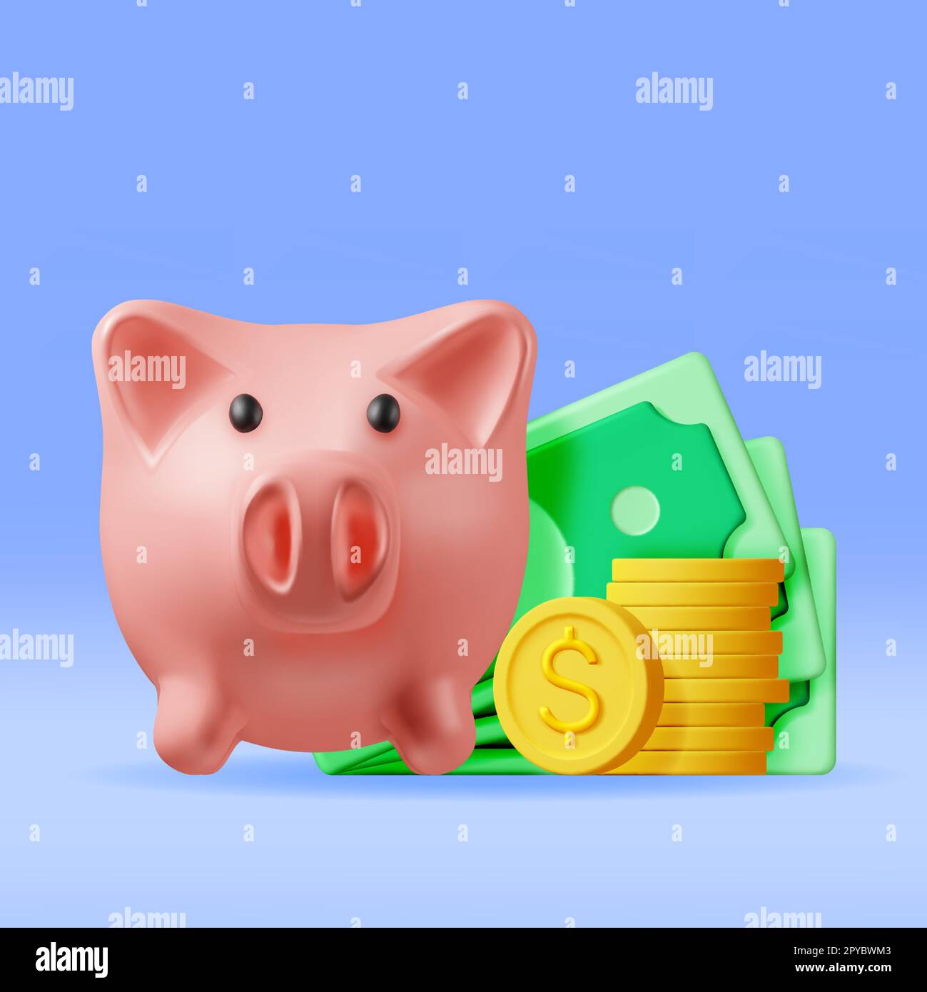Paper green piggy bank Stock Vector Images - Alamy