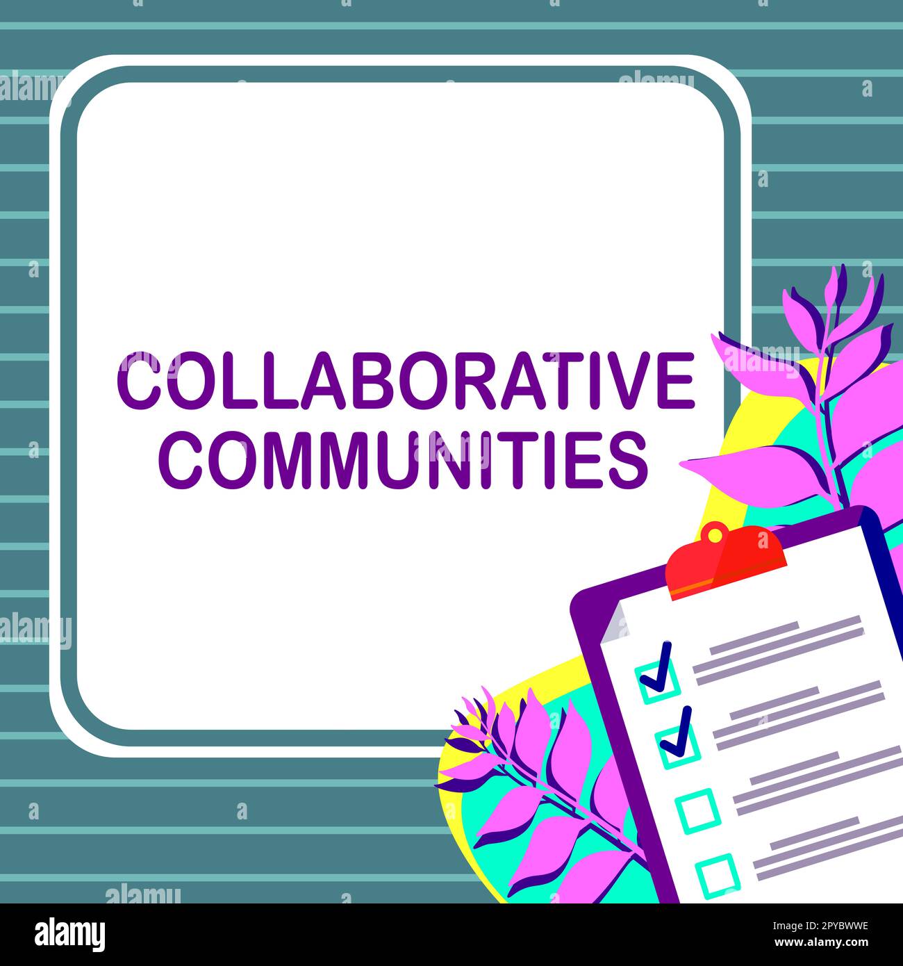 Sign displaying Collaborative Communities. Concept meaning Global ...