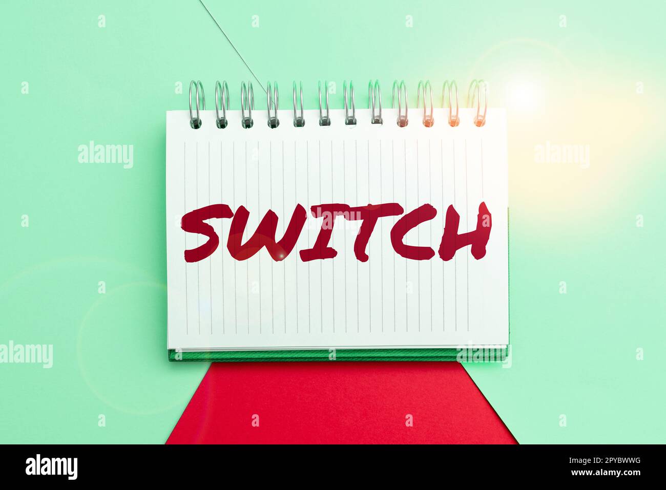 Text sign showing Switch. Business showcase device for making and ...
