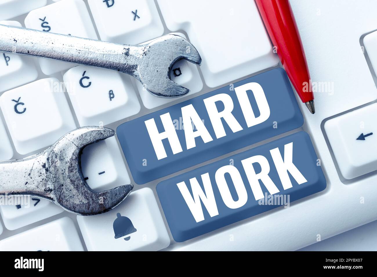 Conceptual caption Hard Work. Business concept always putting a lot of ...