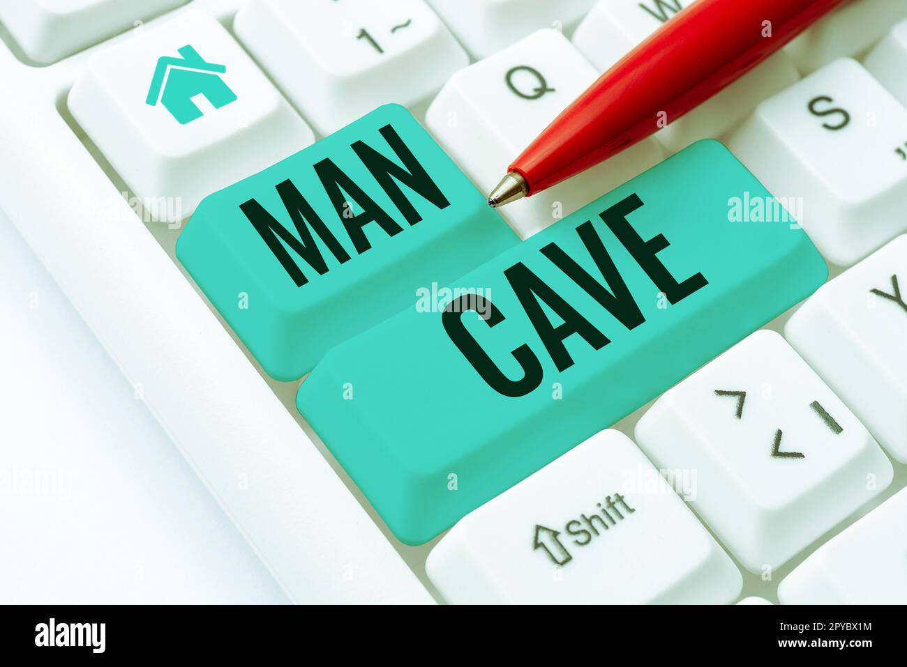 Handwriting text Man Cave. Internet Concept a room, space or area of a ...