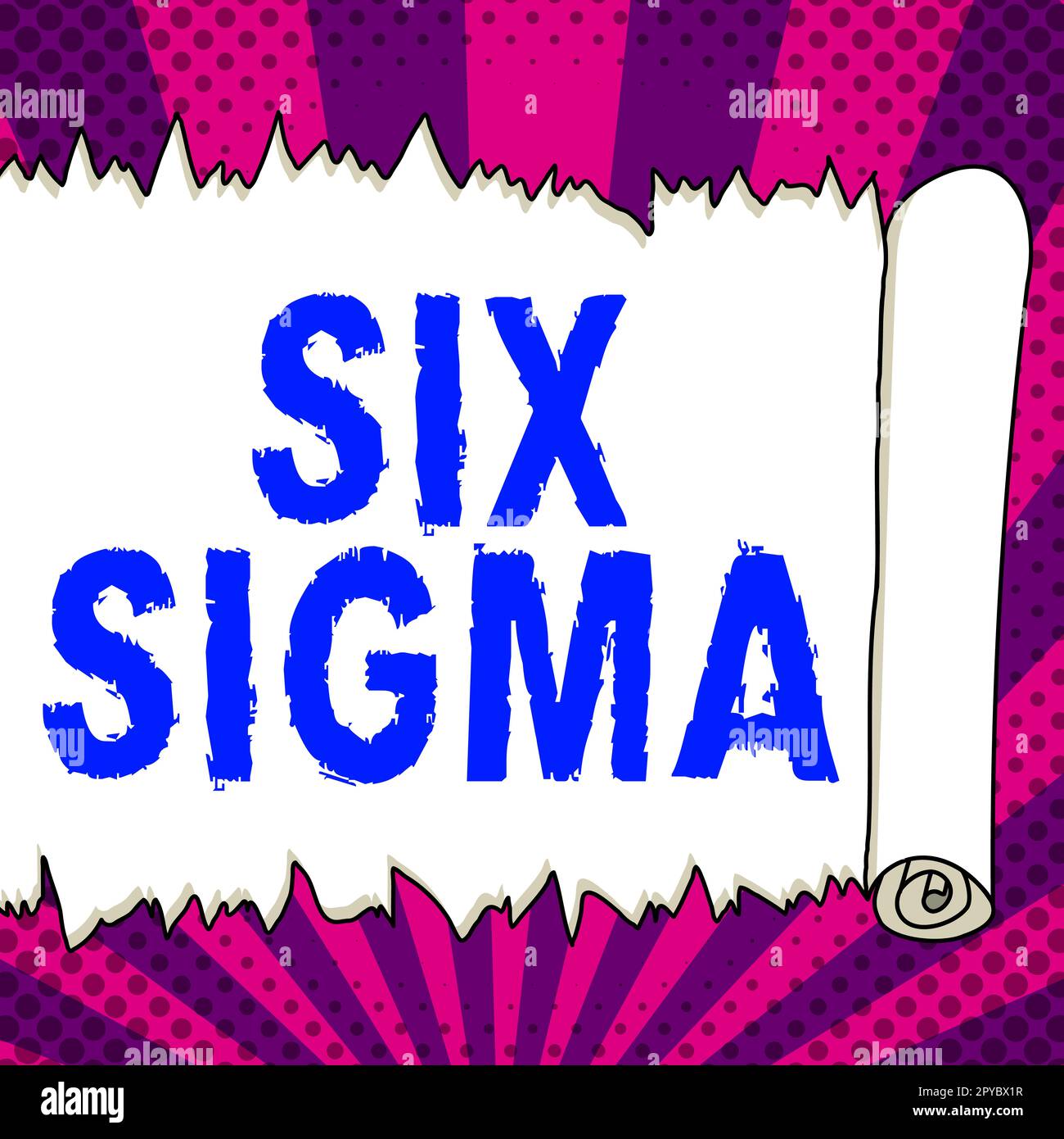 Hand writing sign Six Sigma. Concept meaning management techniques to ...