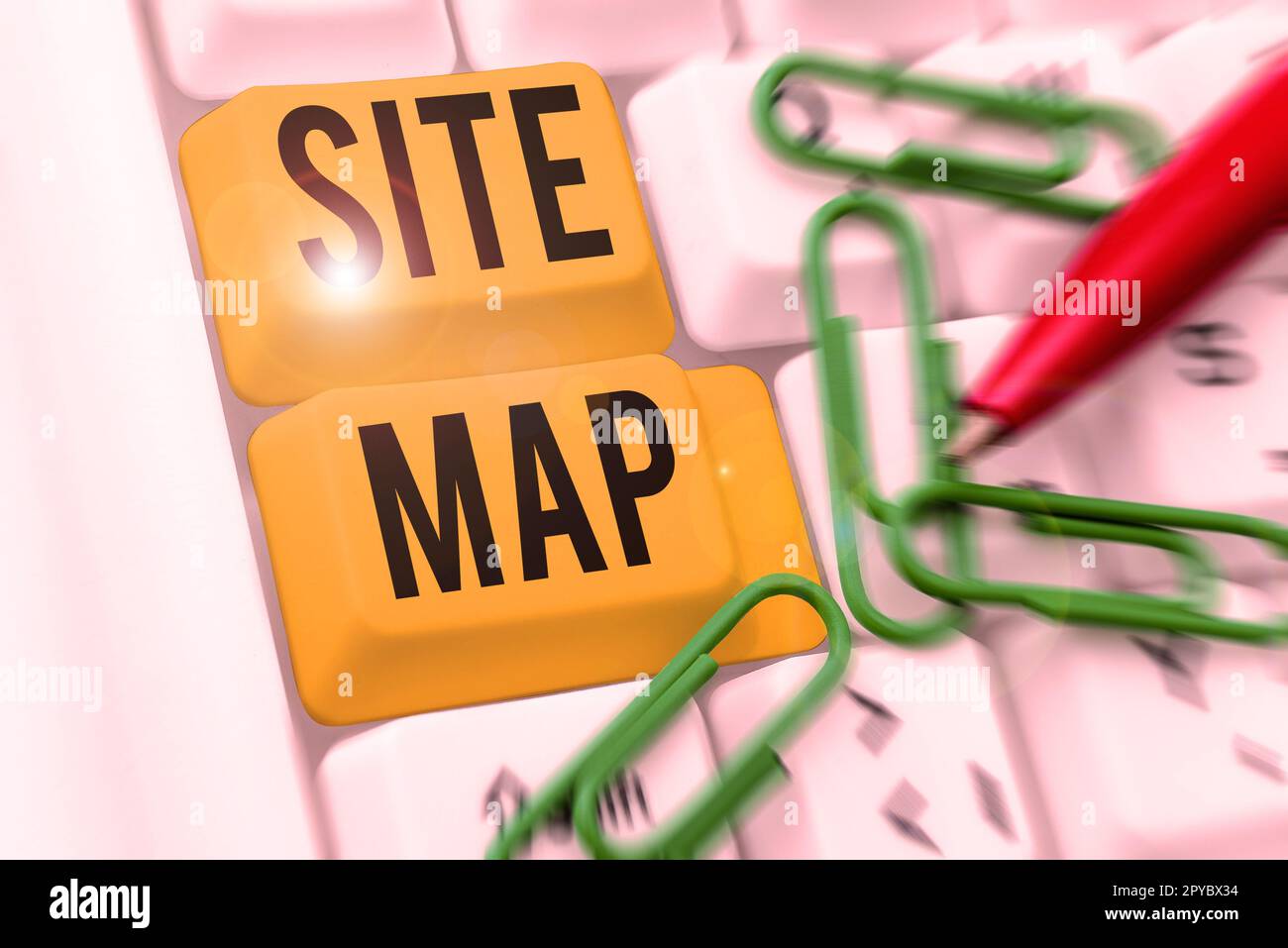 Hand writing sign Site Map. Business idea designed to help both users ...