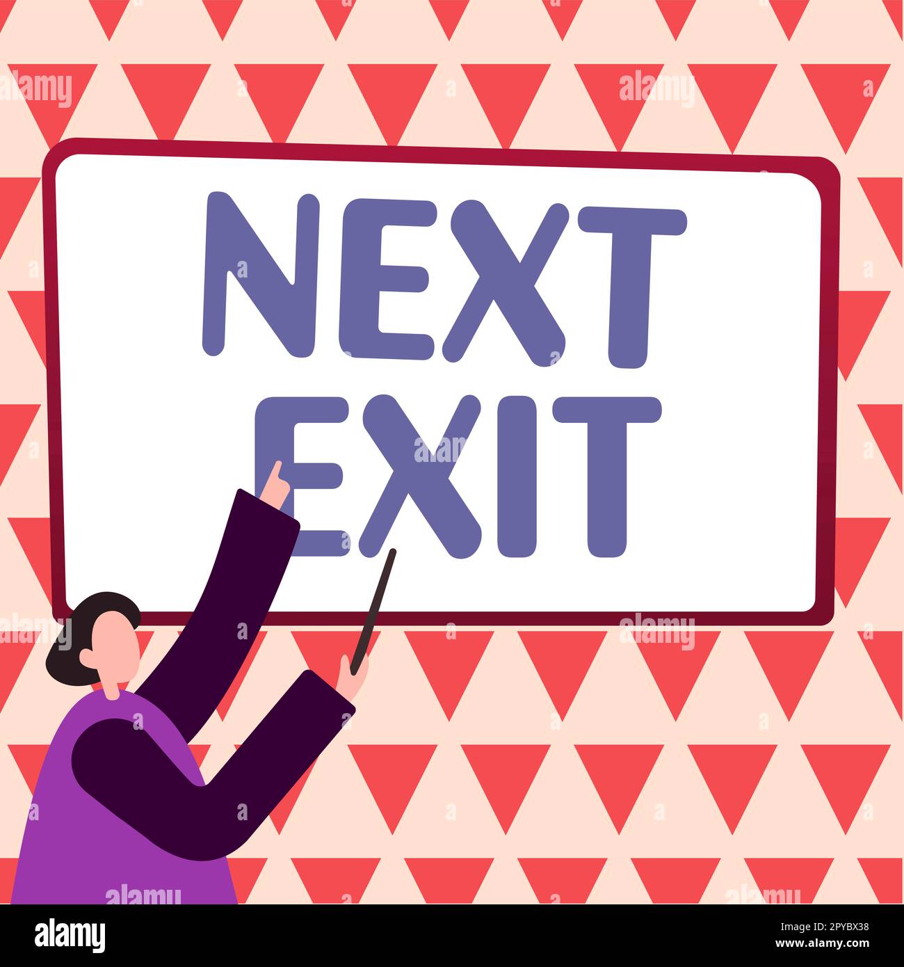 Hand writing sign Next Exit. Business overview the following way out or ...