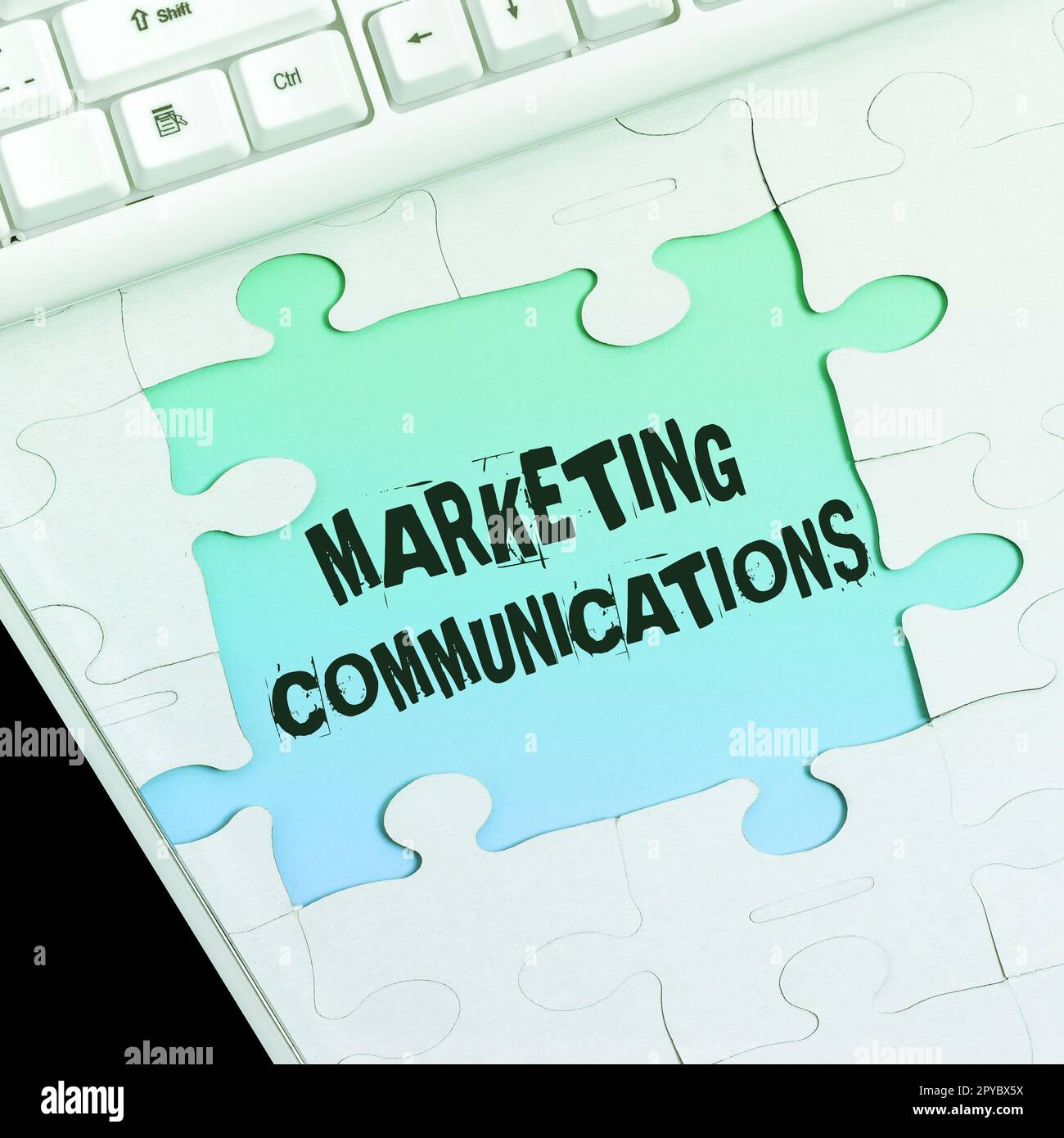 Writing displaying text Marketing Communications. Concept meaning ...