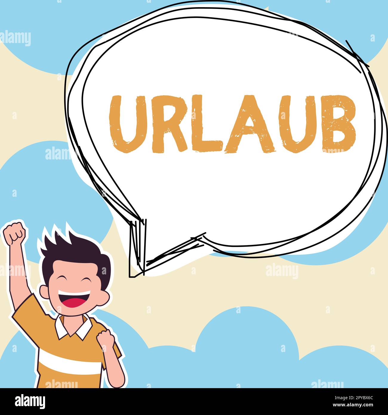 Sign displaying Urlaub. Business showcase Leave of absence from work ...